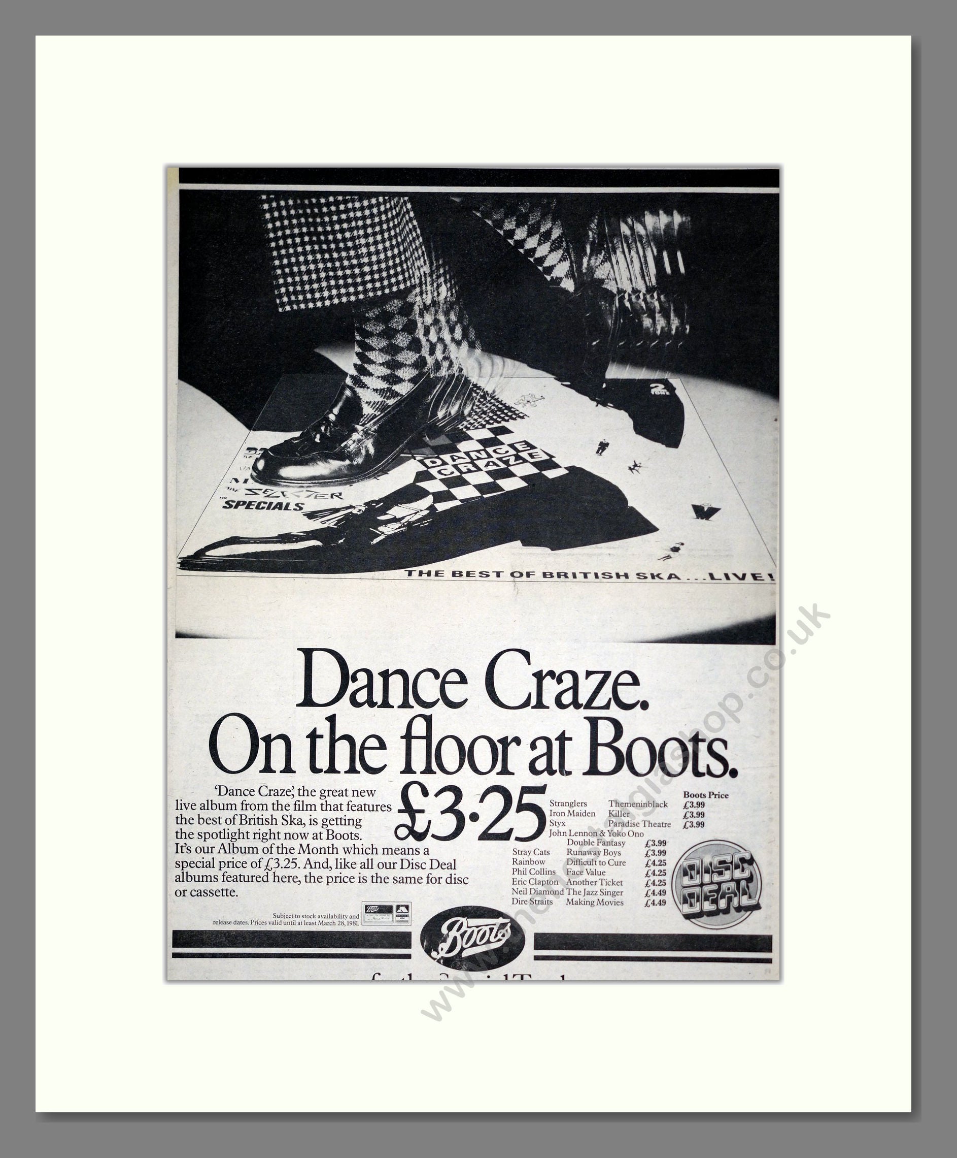 Various Artists - Best Of British Ska Dance Craze. Vintage Advert 1981 ...