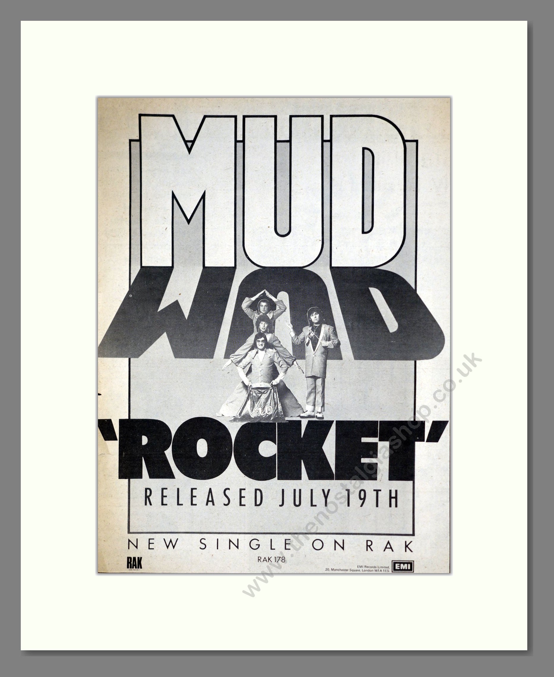Mud - Rocket. Vintage Advert 1974 (ref AD19922) – The Nostalgia Shop