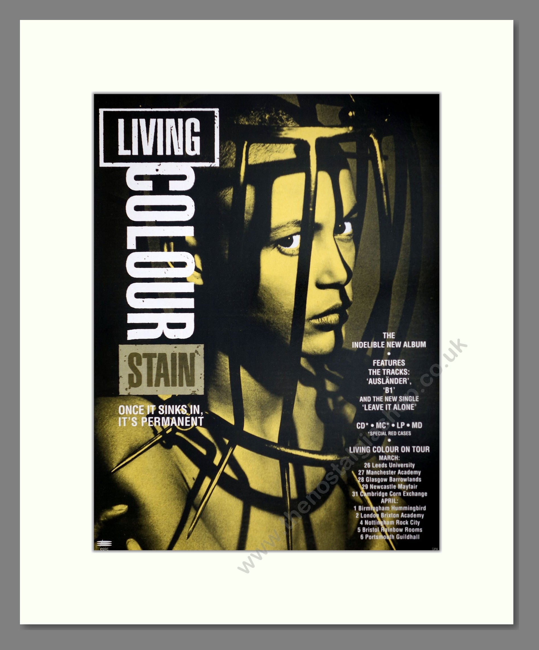 Living Colour - Stain. Vintage Advert 1993 (ref AD63253) – The ...