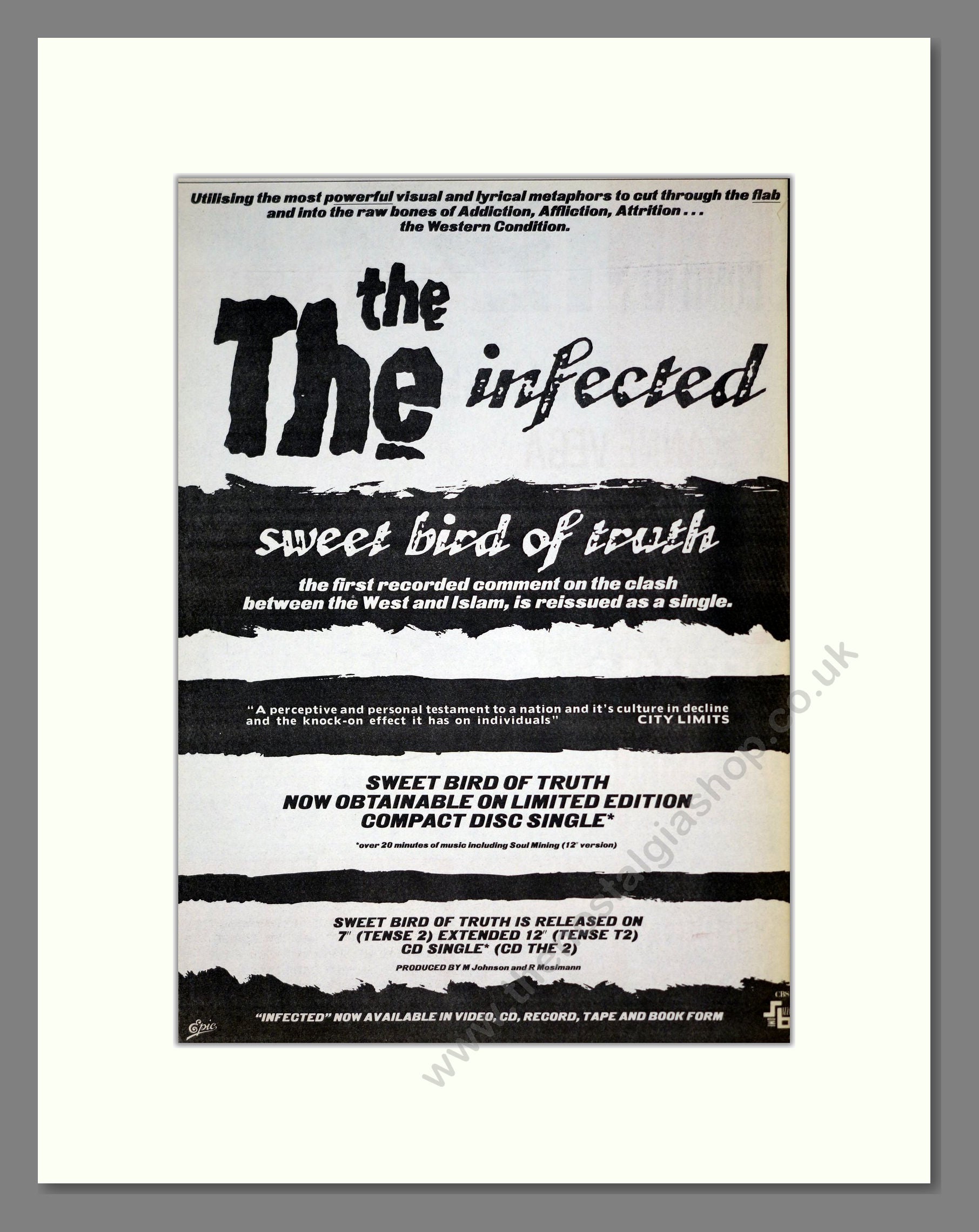 The (The) - Infected. Vintage Advert 1987 (ref AD20109) – The Nostalgia ...