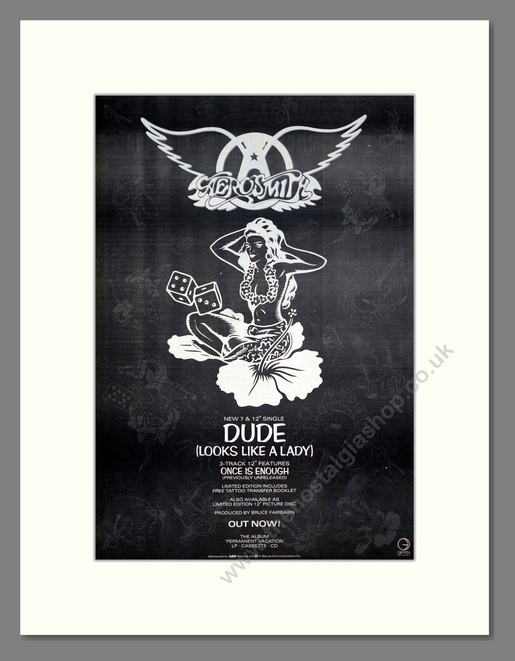 Aerosmith - Dude (Looks Like A Lady). Vintage Advert 1987 (ref AD20486 ...