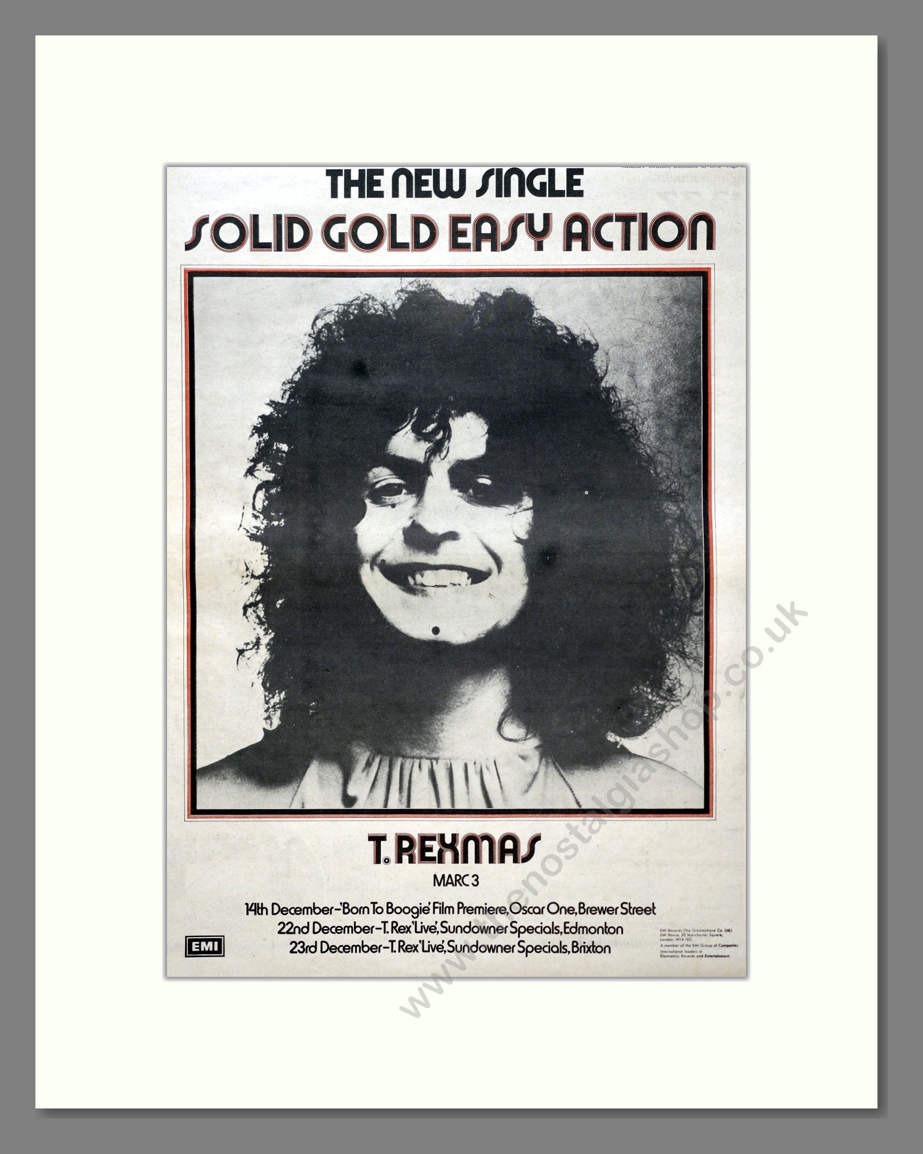 T.Rex - Solid Gold Easy Action. Vintage Advert 1972 (ref AD20645) – The ...