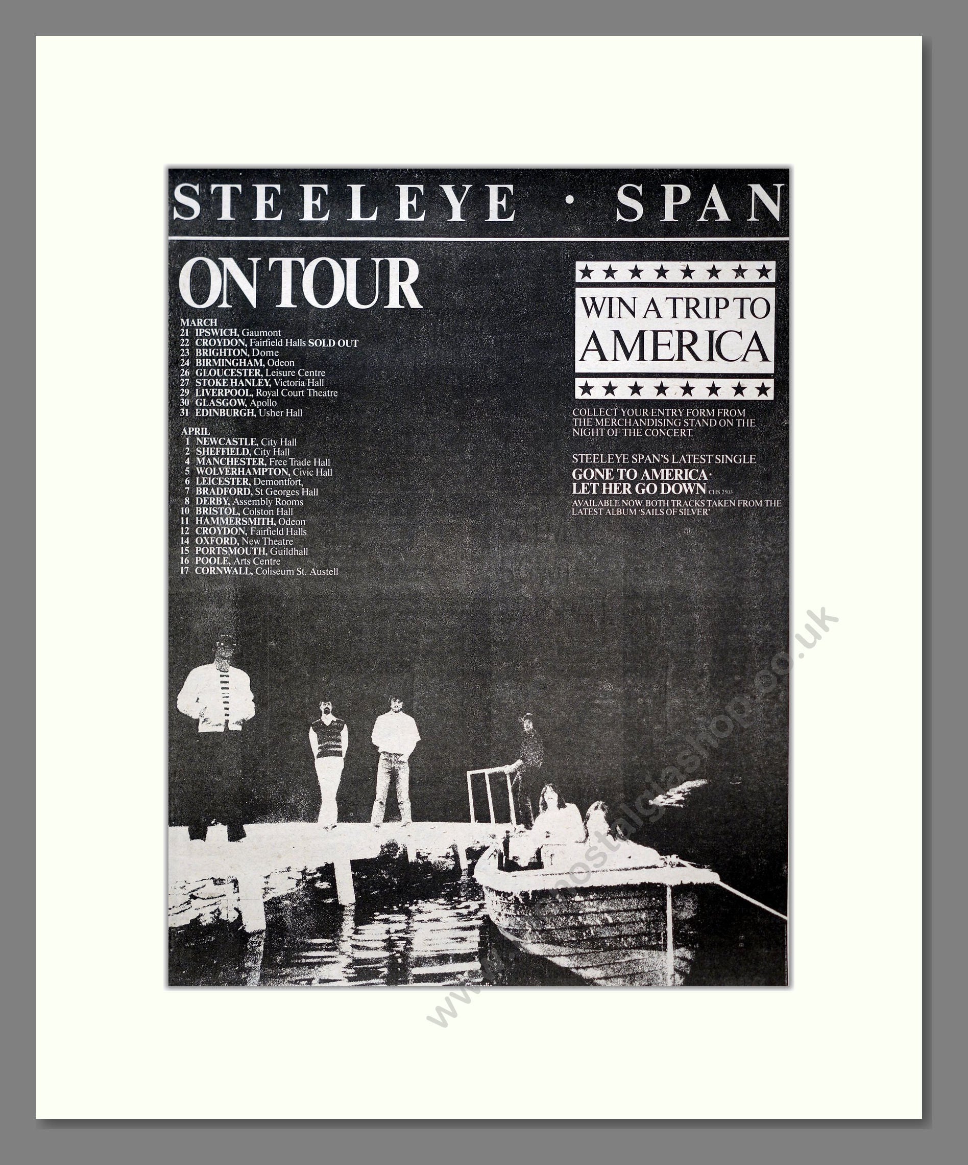 Steeleye Span - UK Tour. Vintage Advert 1981 (ref AD20706) – The Nostalgia Shop