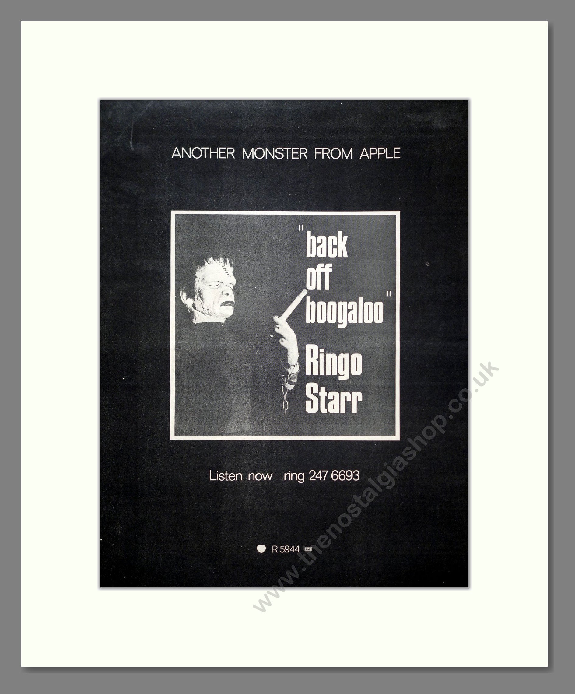 Ringo Starr - Back Off Boogaloo. Vintage Advert 1972 (ref AD20723 ...
