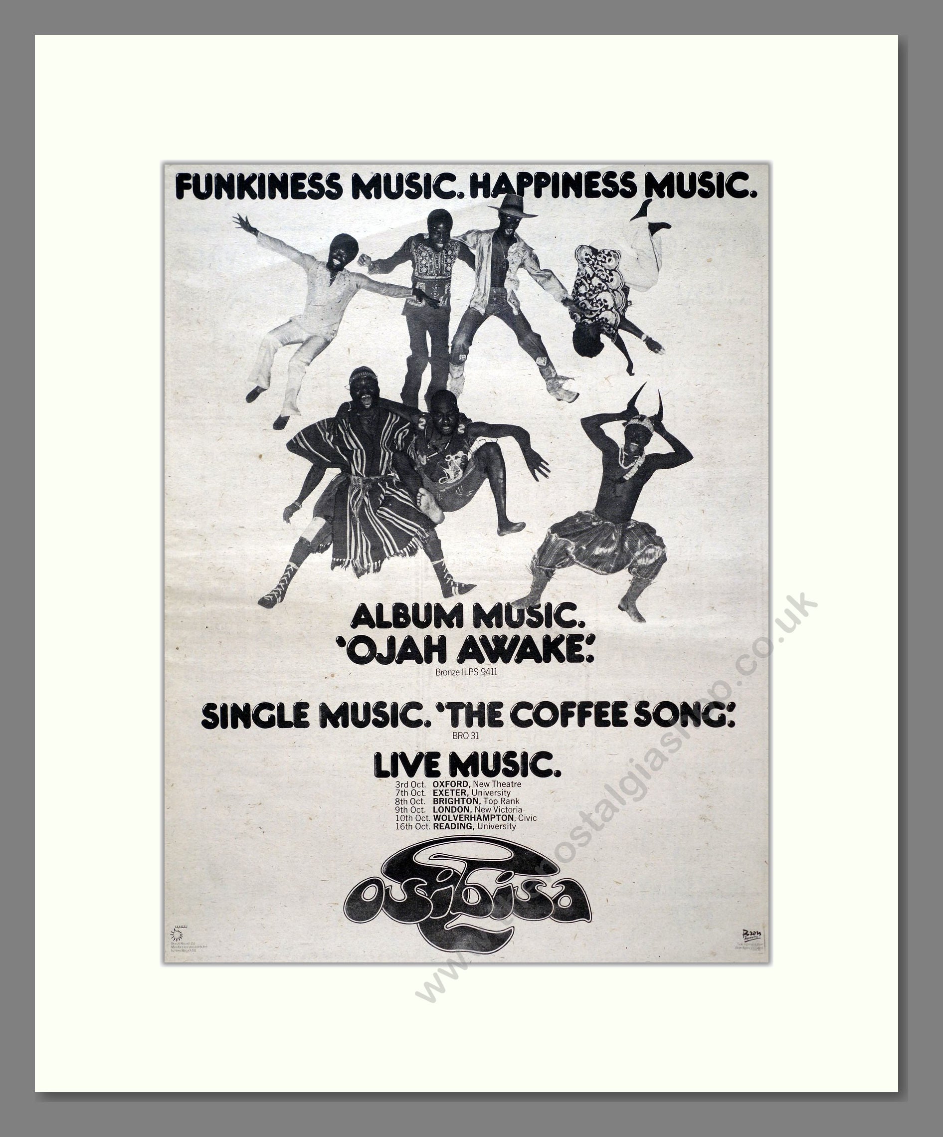 Osibisa - Ojah Awake. Vintage Advert 1976 (ref AD20728) – The Nostalgia ...