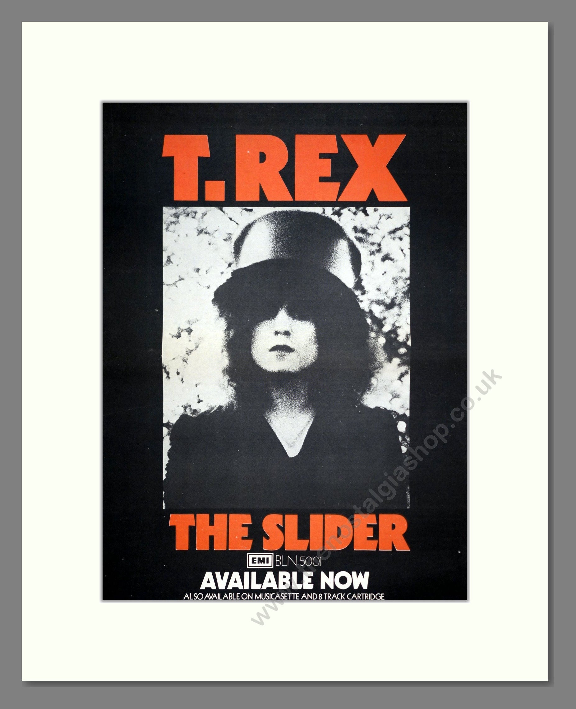 T.Rex - The Slider. Vintage Advert 1972 (ref AD20765) – The Nostalgia Shop
