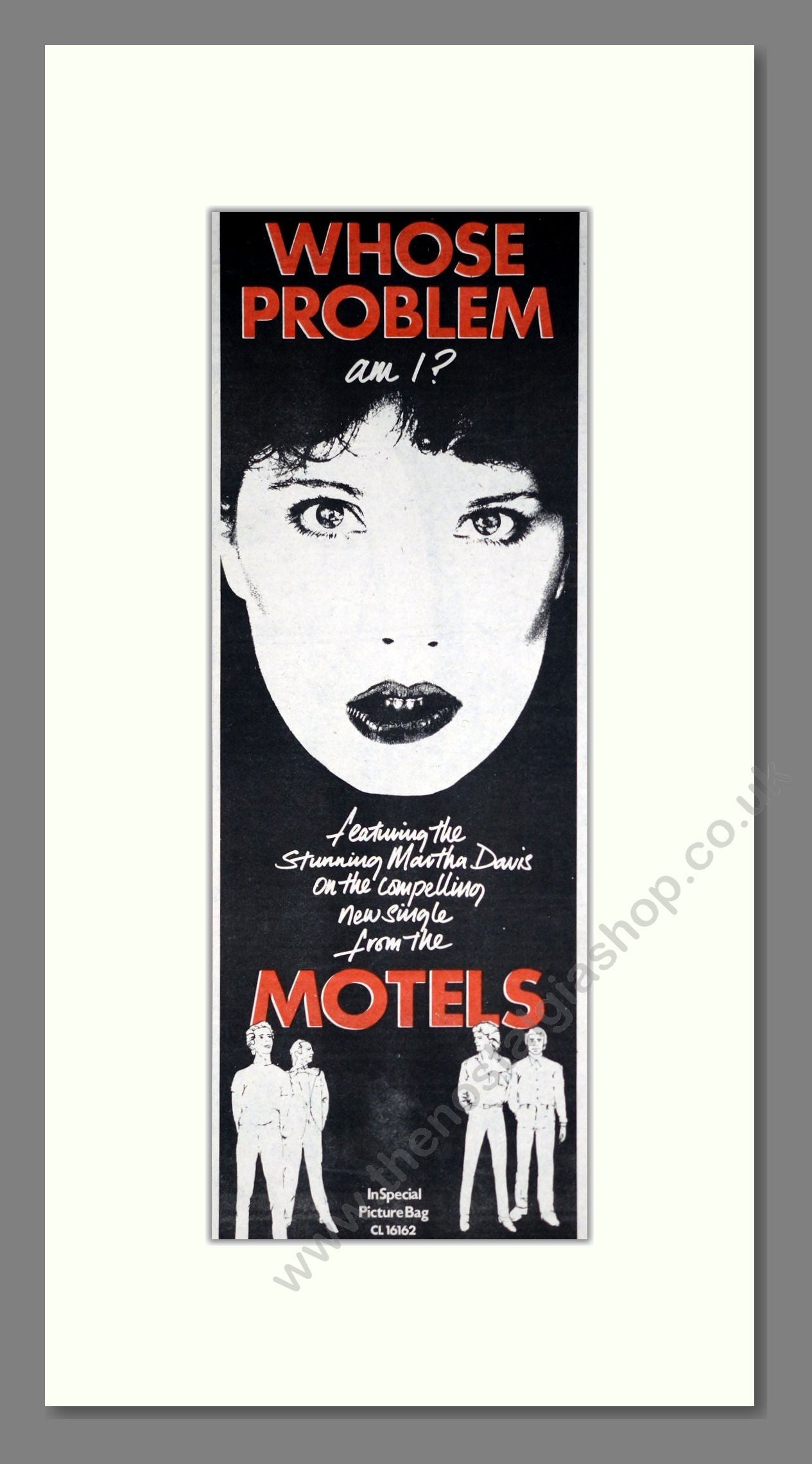 Motels (The) - Whose Problem Am I?. Vintage Advert 1980 (ref AD201403 ...
