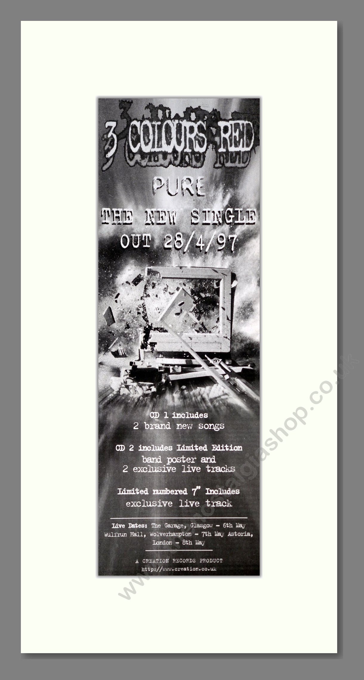 3 Colours Red - Pure. Vintage Advert 1997 (ref AD201452) – The ...