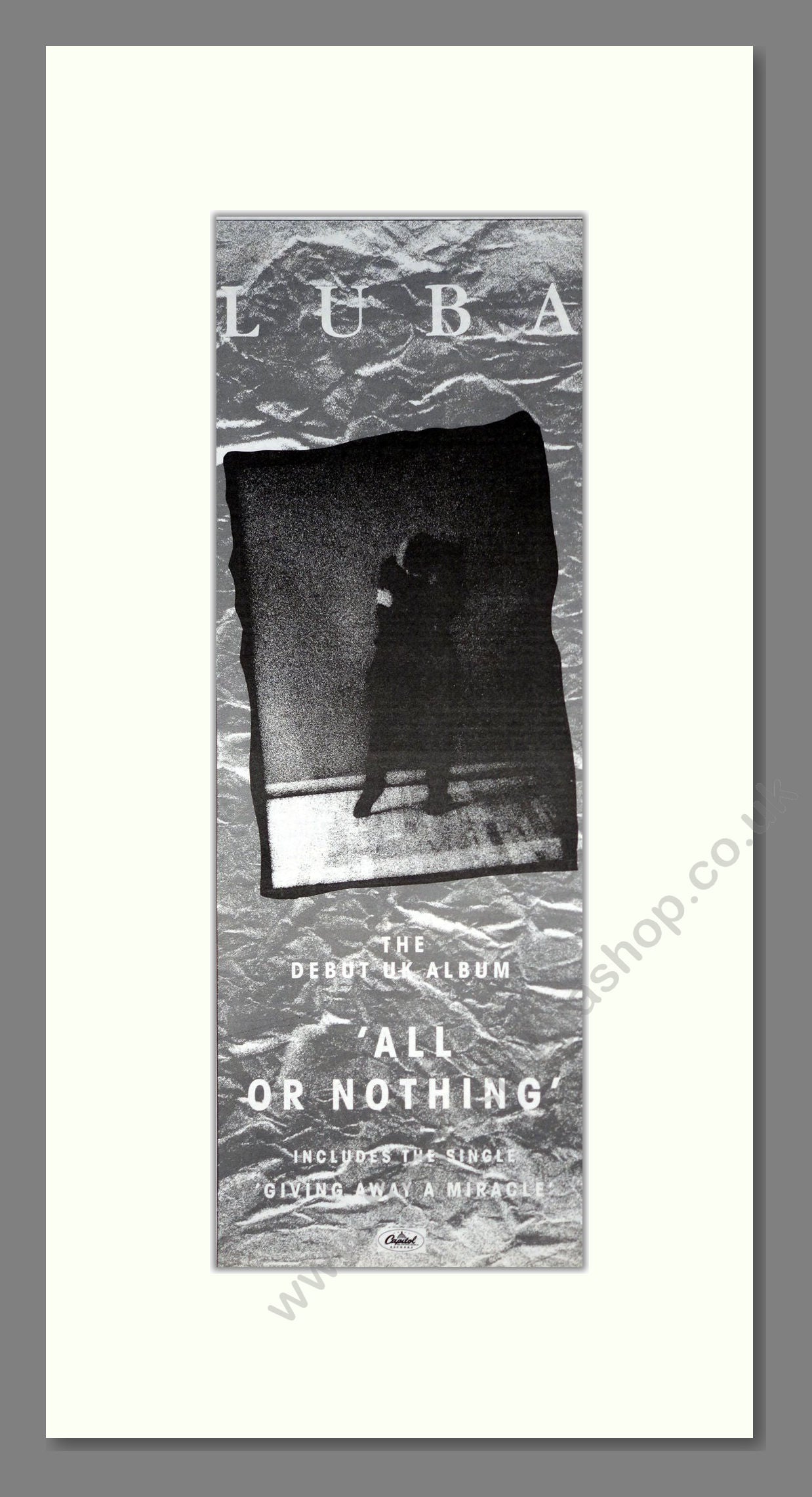 Luba - All Or Nothing. Vintage Advert 1990 (ref AD201475) – The ...