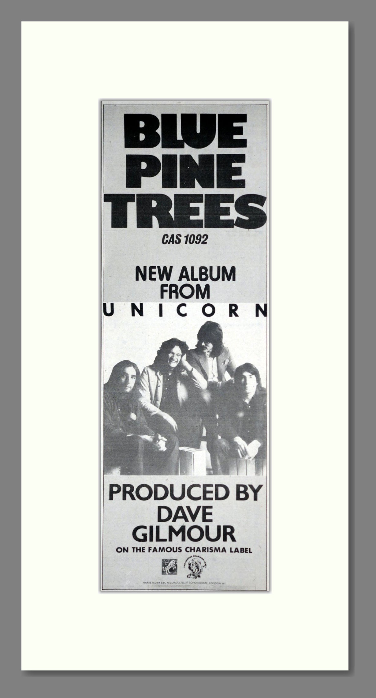 Unicorn - Blue Pine Trees. Vintage Advert 1974 (ref AD201491) – The ...