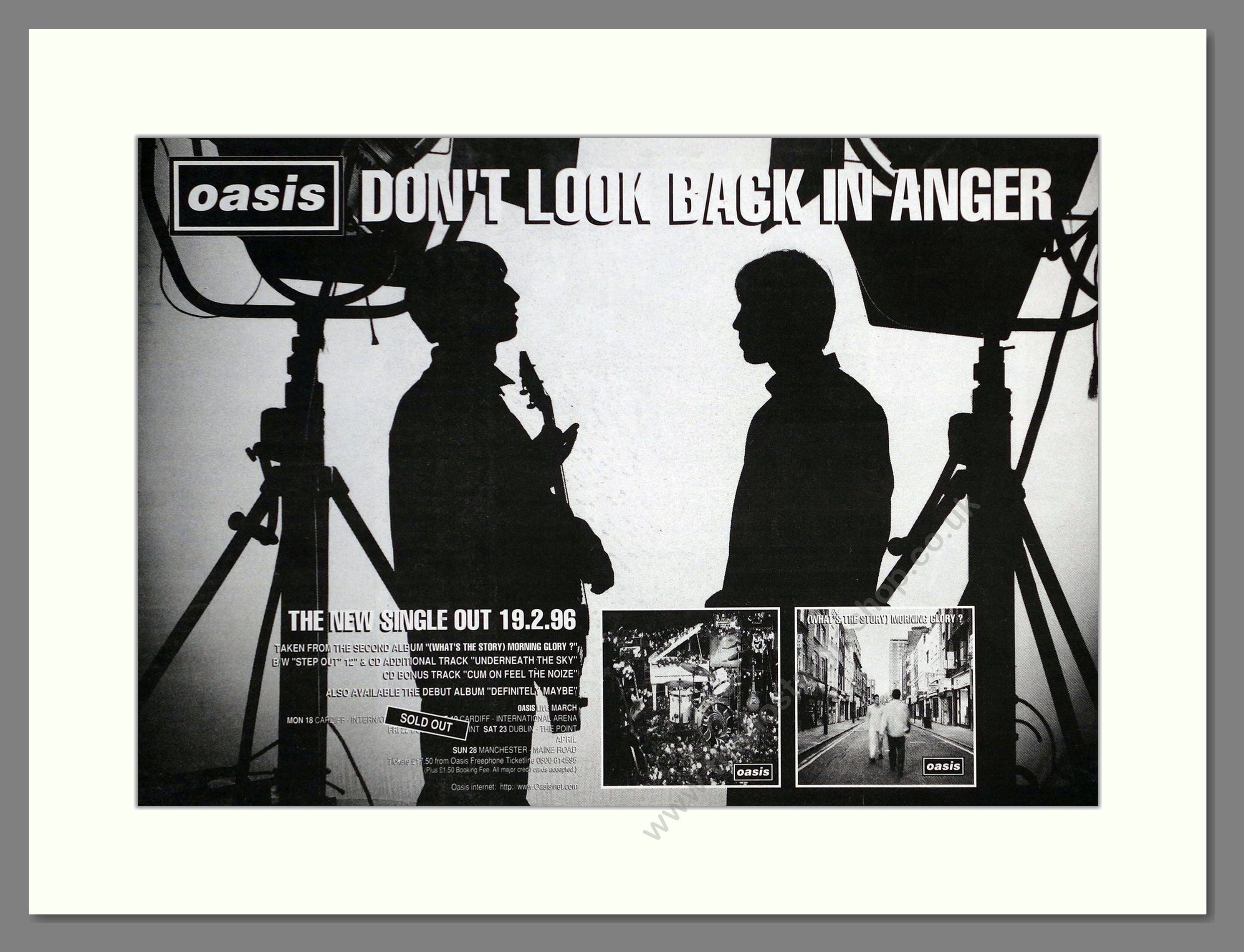 Oasis - Don't Look Back In Anger. Vintage Advert 1996 (ref AD63677 ...