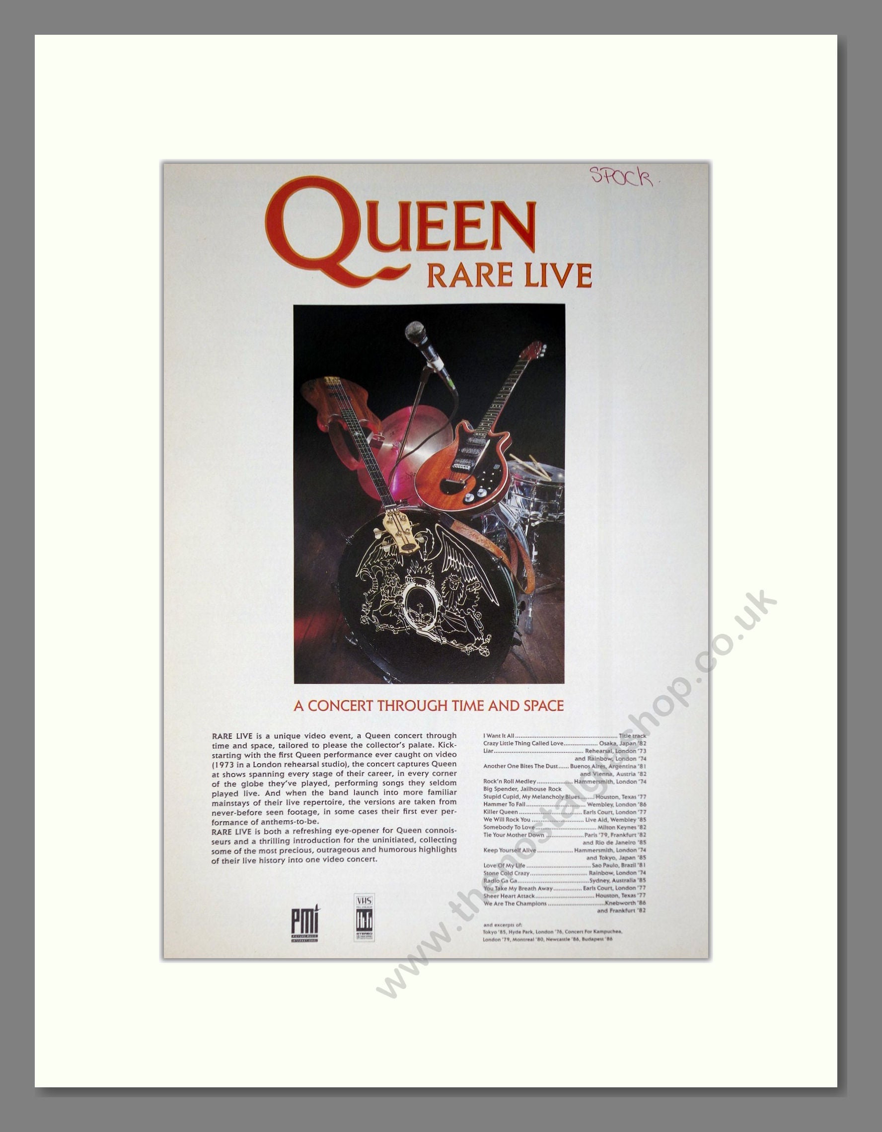 Queen - Rare Live. Vintage Advert 1989 (ref AD63818) – The Nostalgia Shop