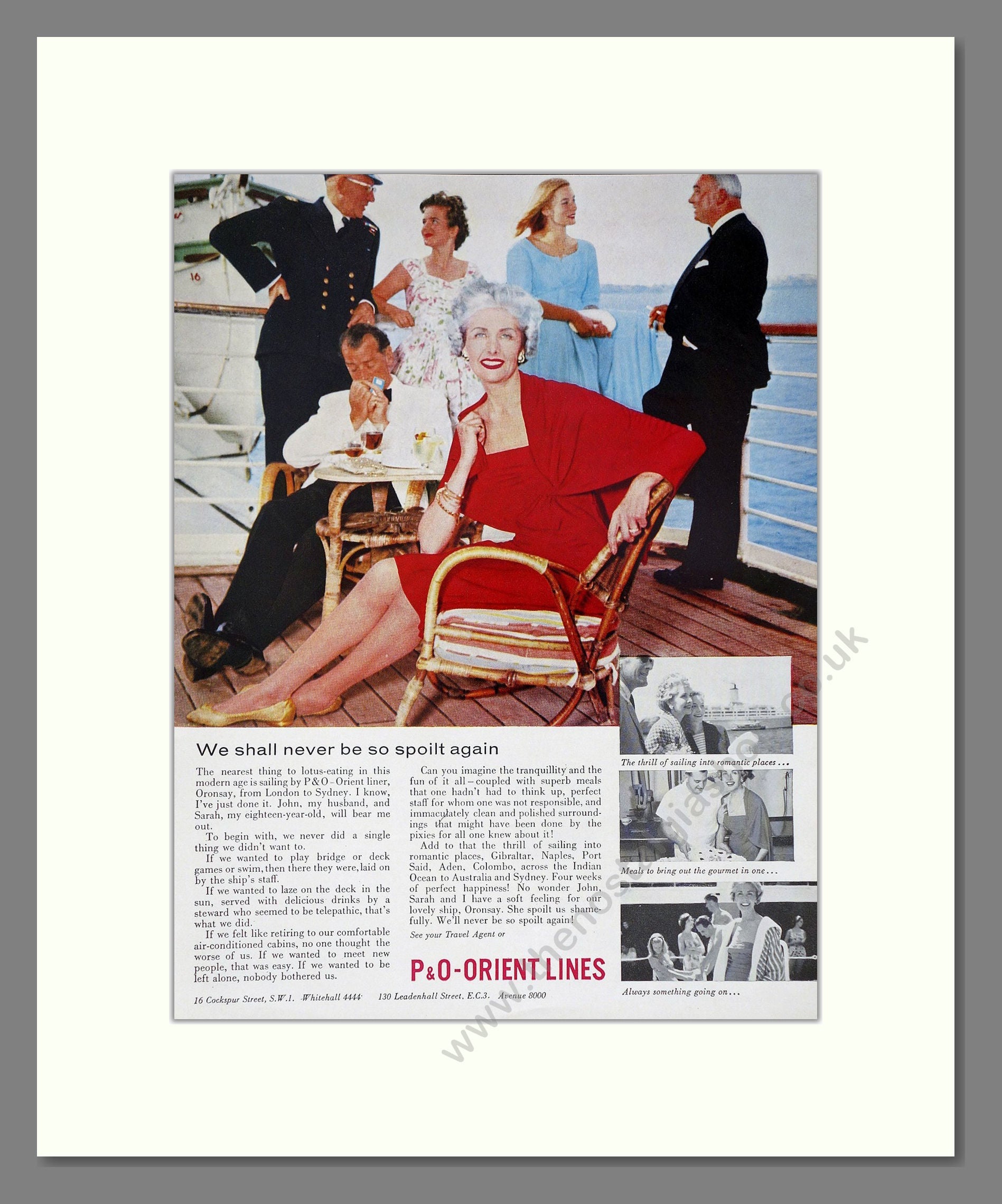 P And O - Orient Lines. Vintage Advert 1961 (ref AD63884) – The ...