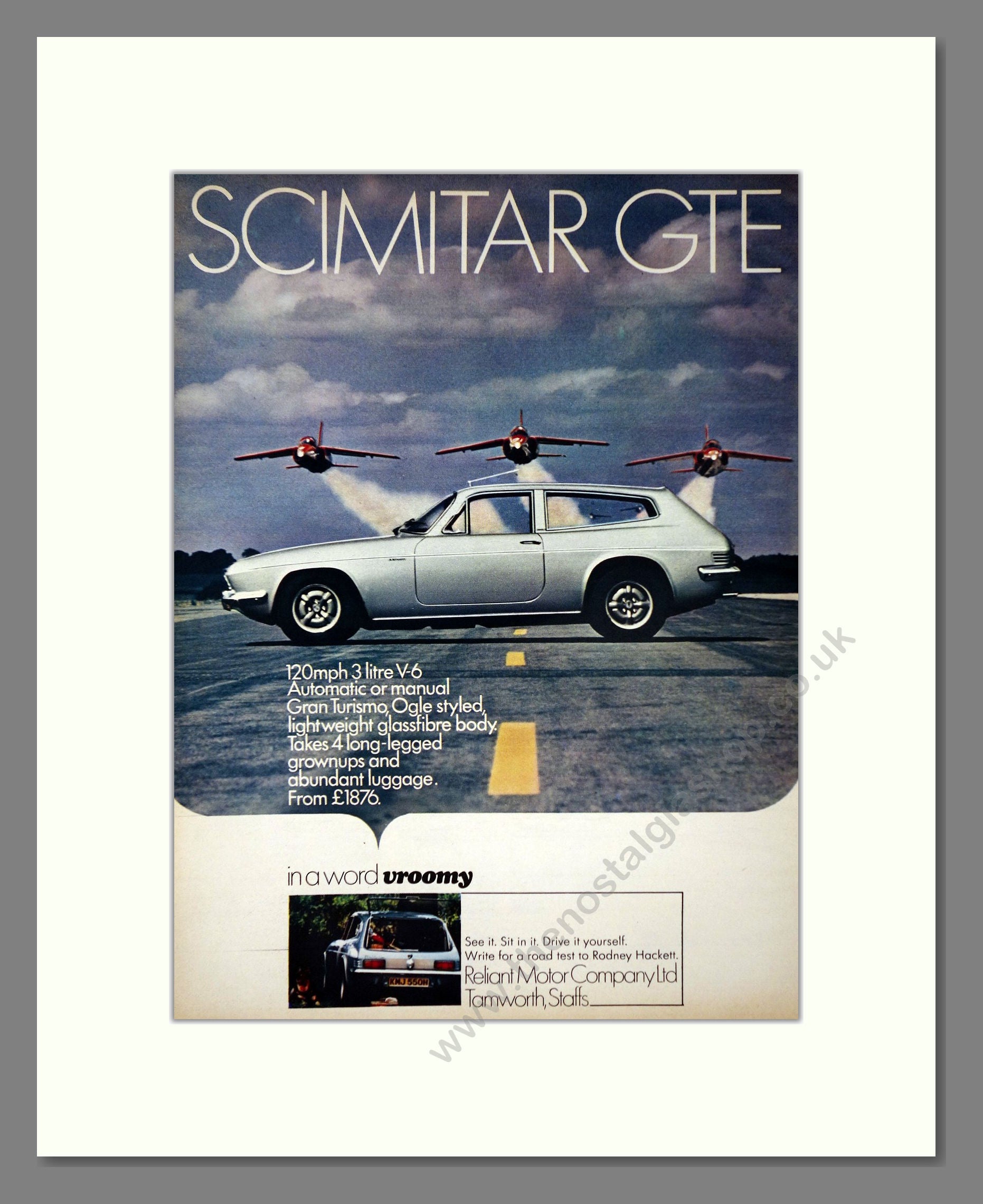 Scimitar - GTE. Vintage Advert 1970 (ref AD63981) – The Nostalgia Shop