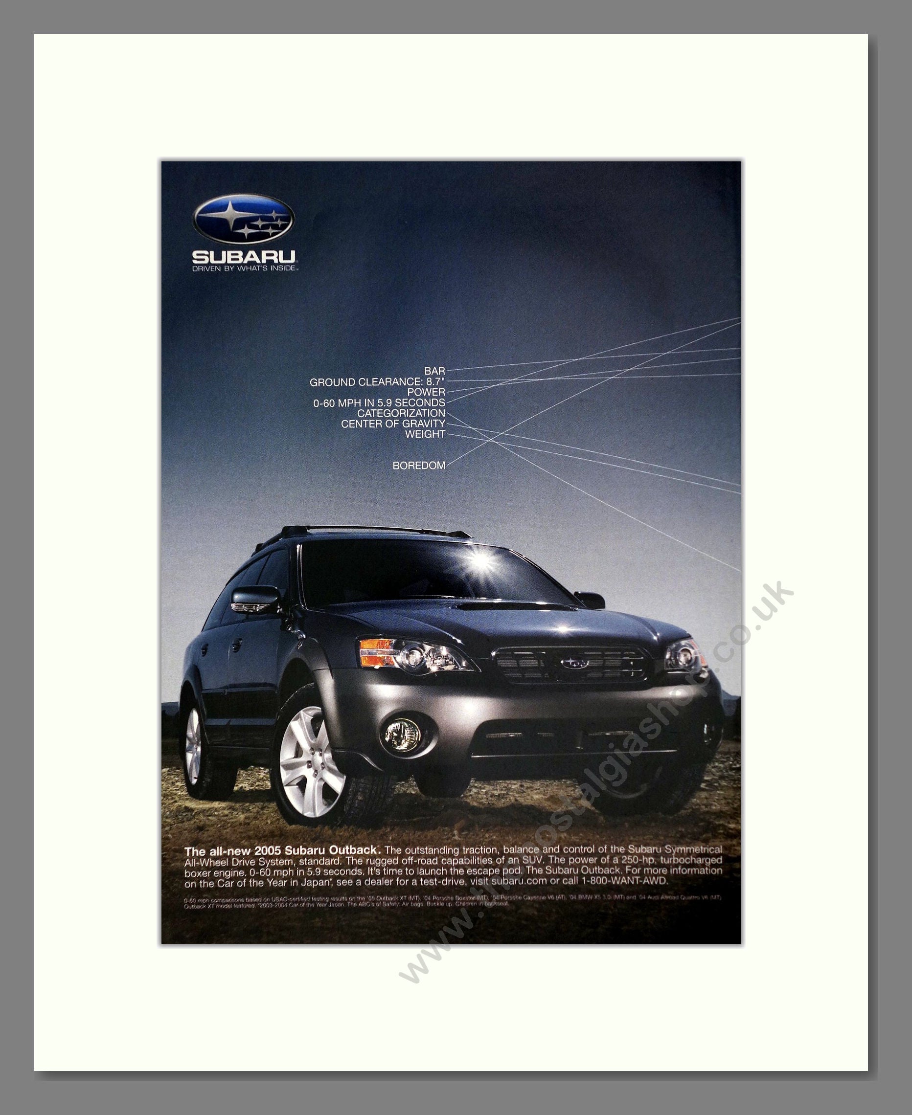 Subaru - Outback Double Advert. Vintage Advert 2004 (ref AD63989) – The ...