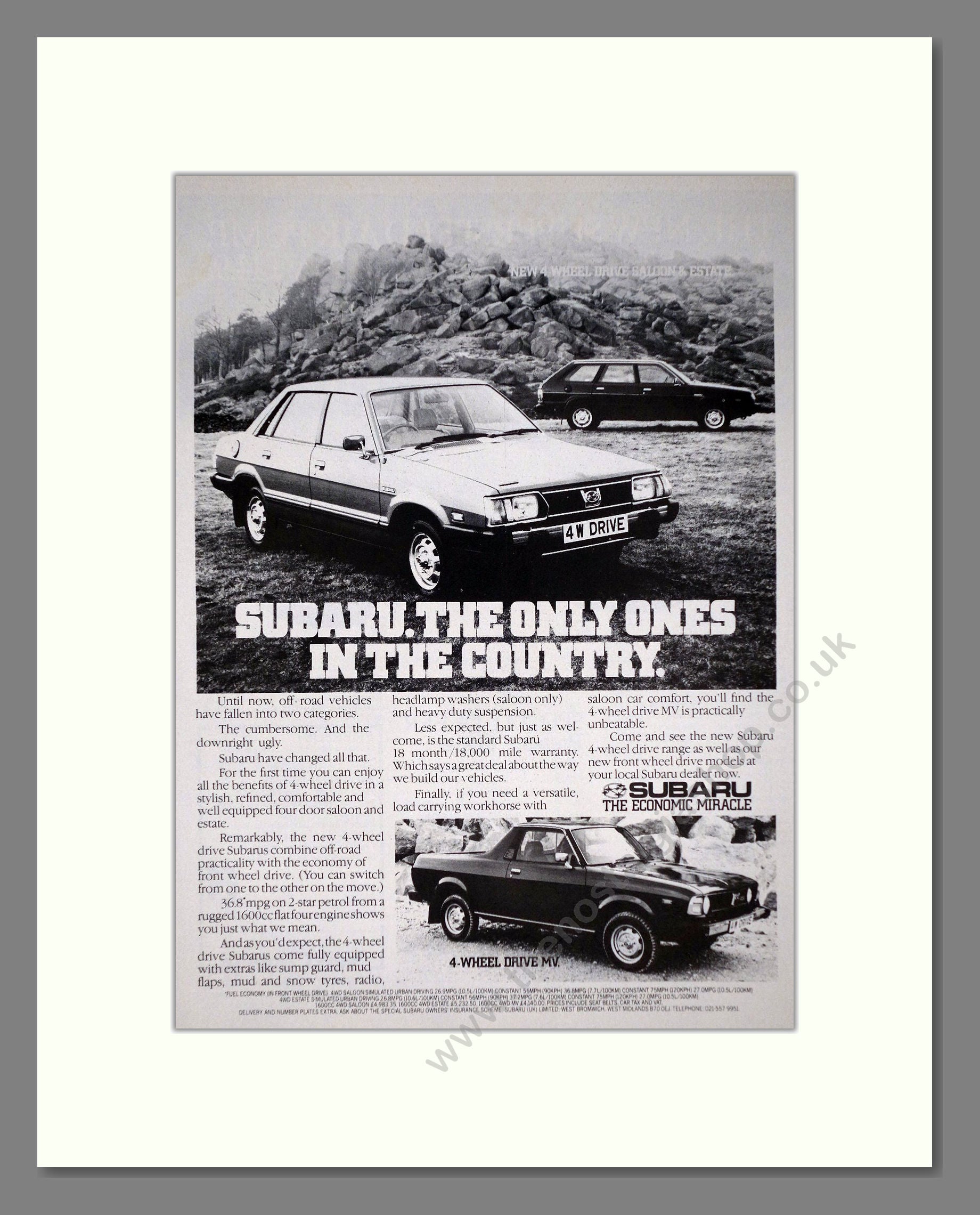 Subaru - MV. Vintage Advert 1981 (ref AD64001) – The Nostalgia Shop