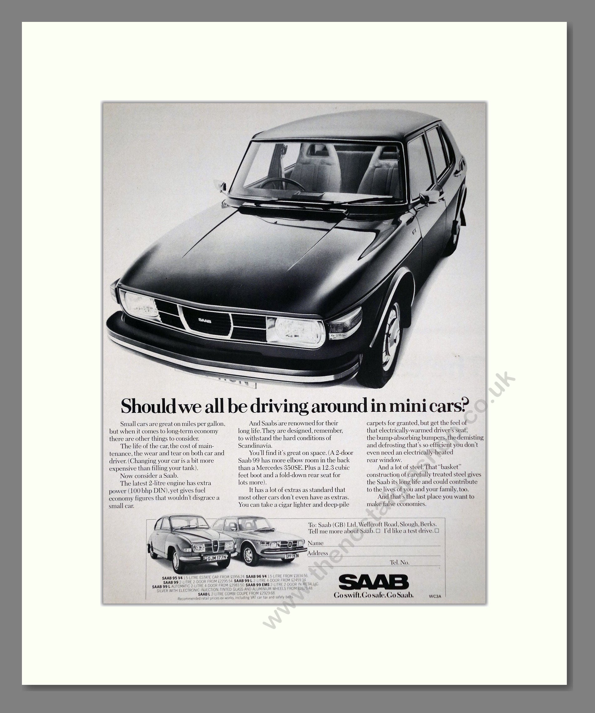 Saab - Various Models. Vintage Advert 1975 (ref AD64134) – The ...