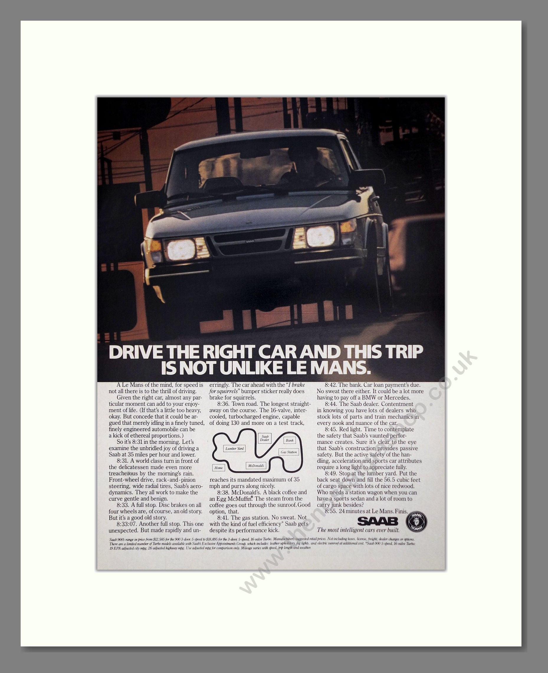 Saab - 900. Vintage Advert 1986 (ref AD64173) – The Nostalgia Shop