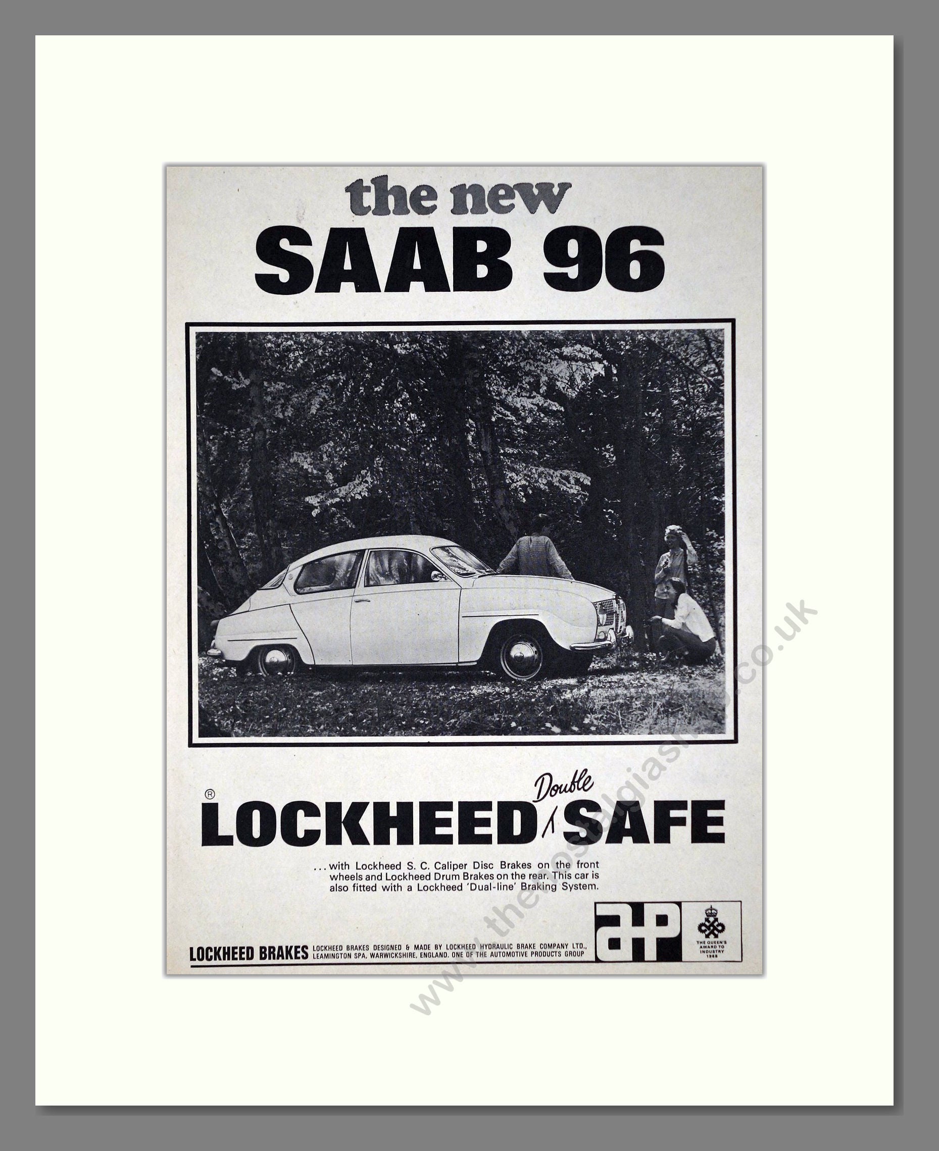 Saab - 96 Lockheed Double Safe. Vintage Advert 1967 (ref AD64193) – The ...