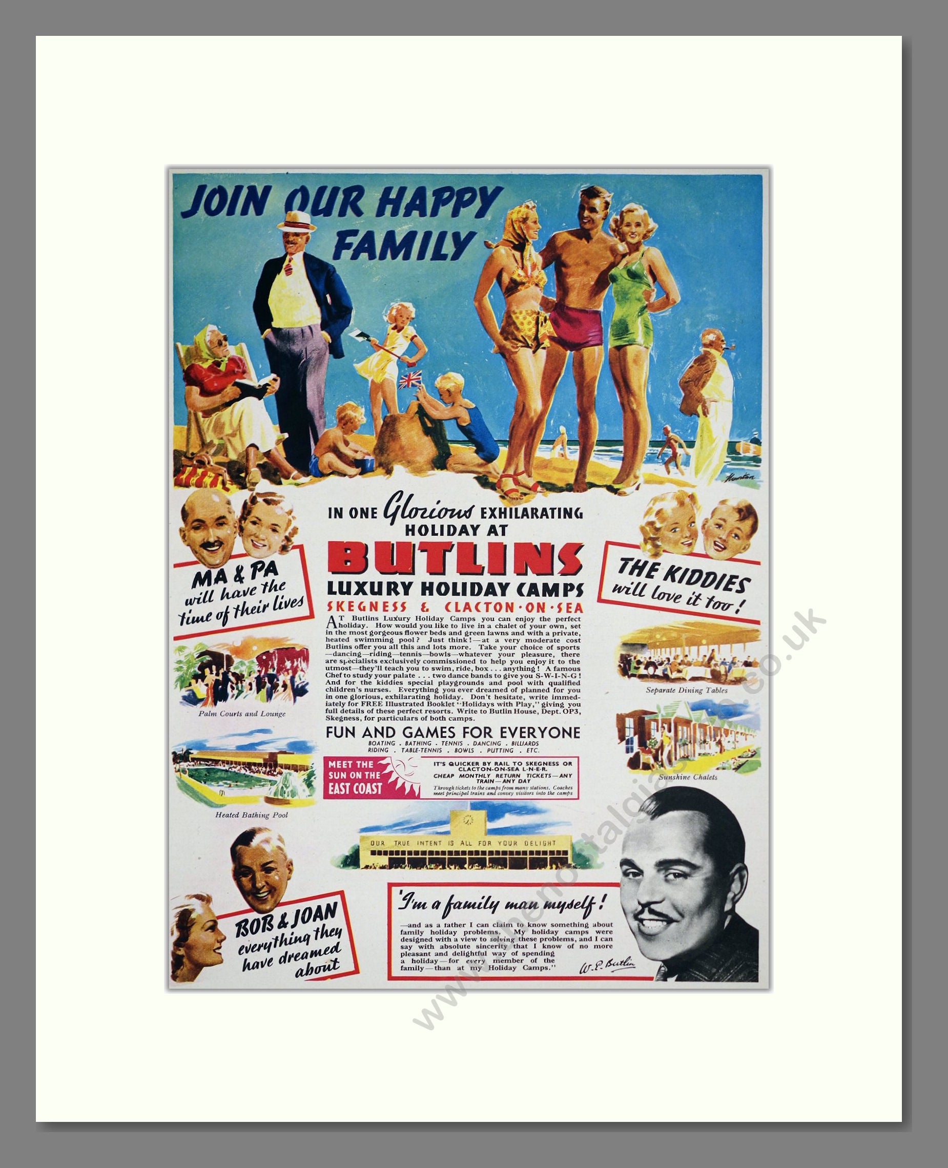 Butlin's Holiday Camp. Original Advert 1939 (ref AD303623) – The ...
