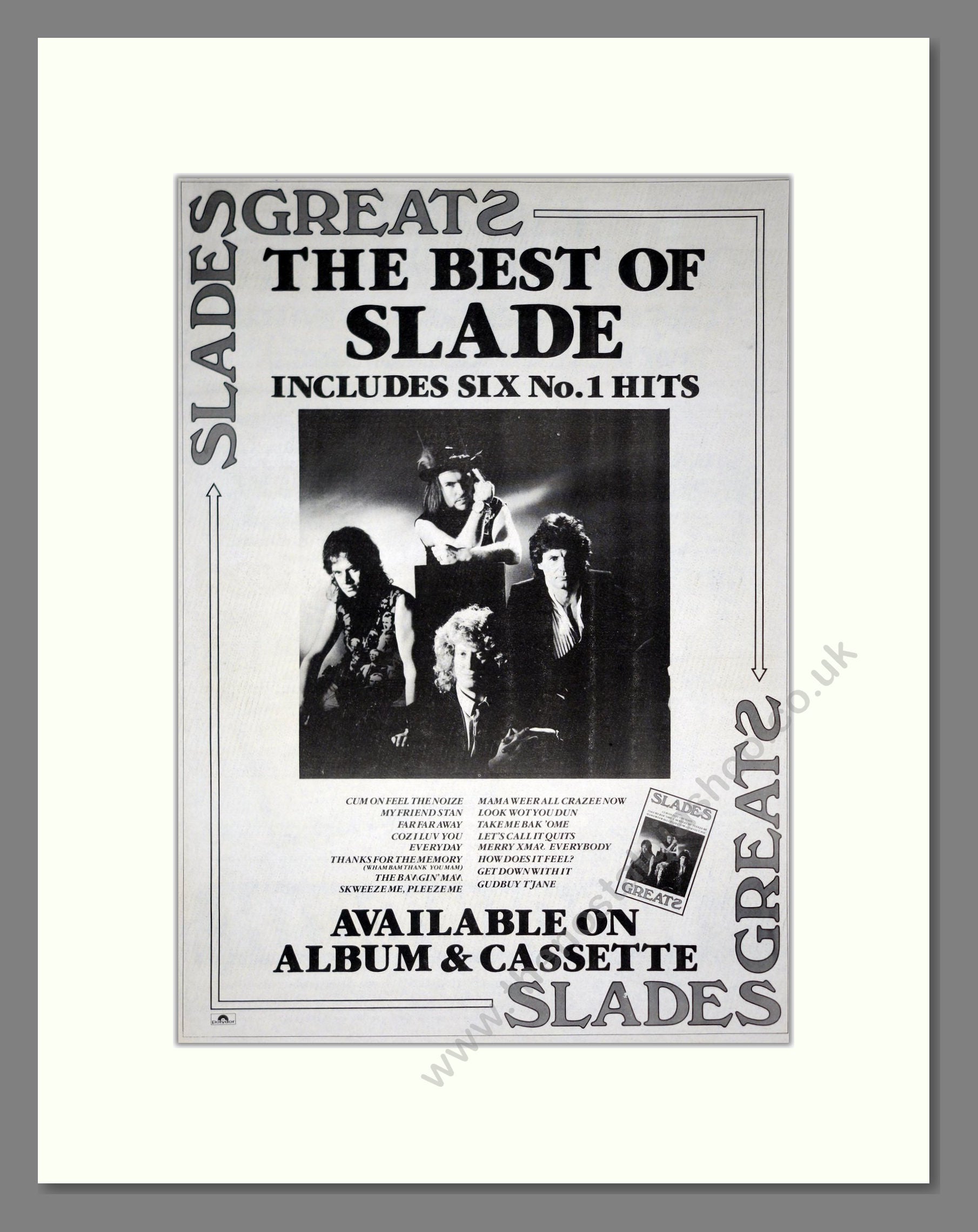 Slade - Best Of. Vintage Advert 1984 (ref AD20825) – The Nostalgia Shop