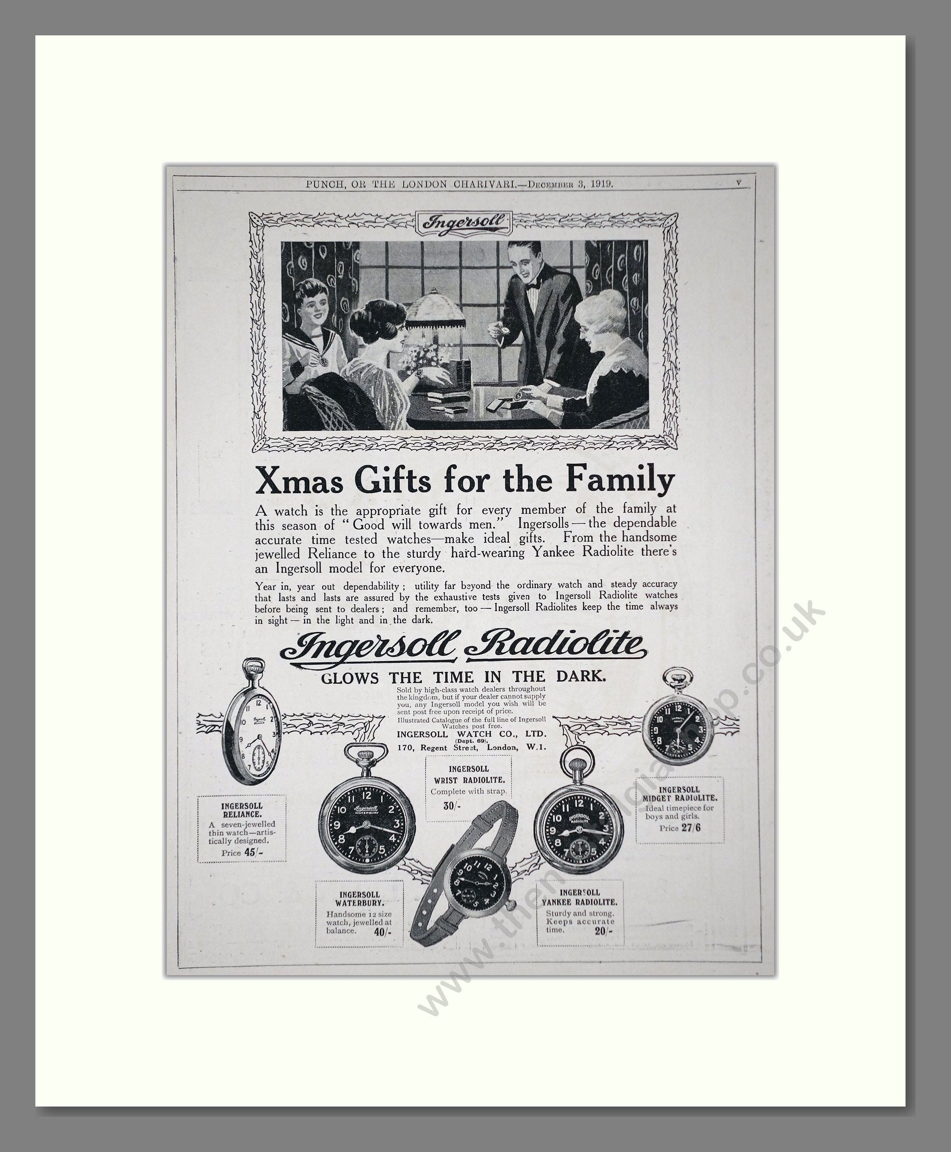 Ingersoll - Radiolite. Vintage Advert 1919 (ref AD64238) – The ...
