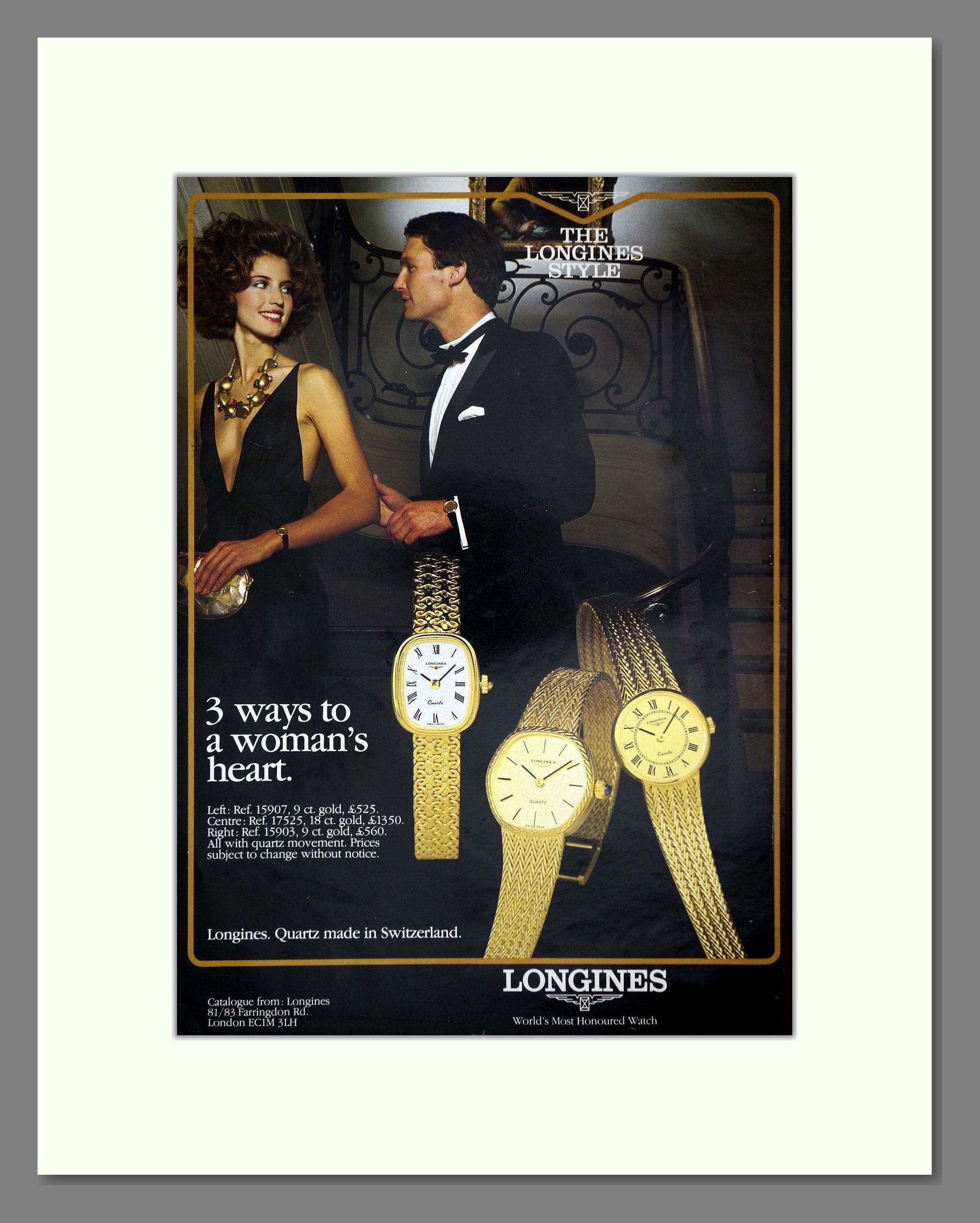 Longines - Quartz Watches. Vintage Advert 1982 (ref AD64248) – The ...