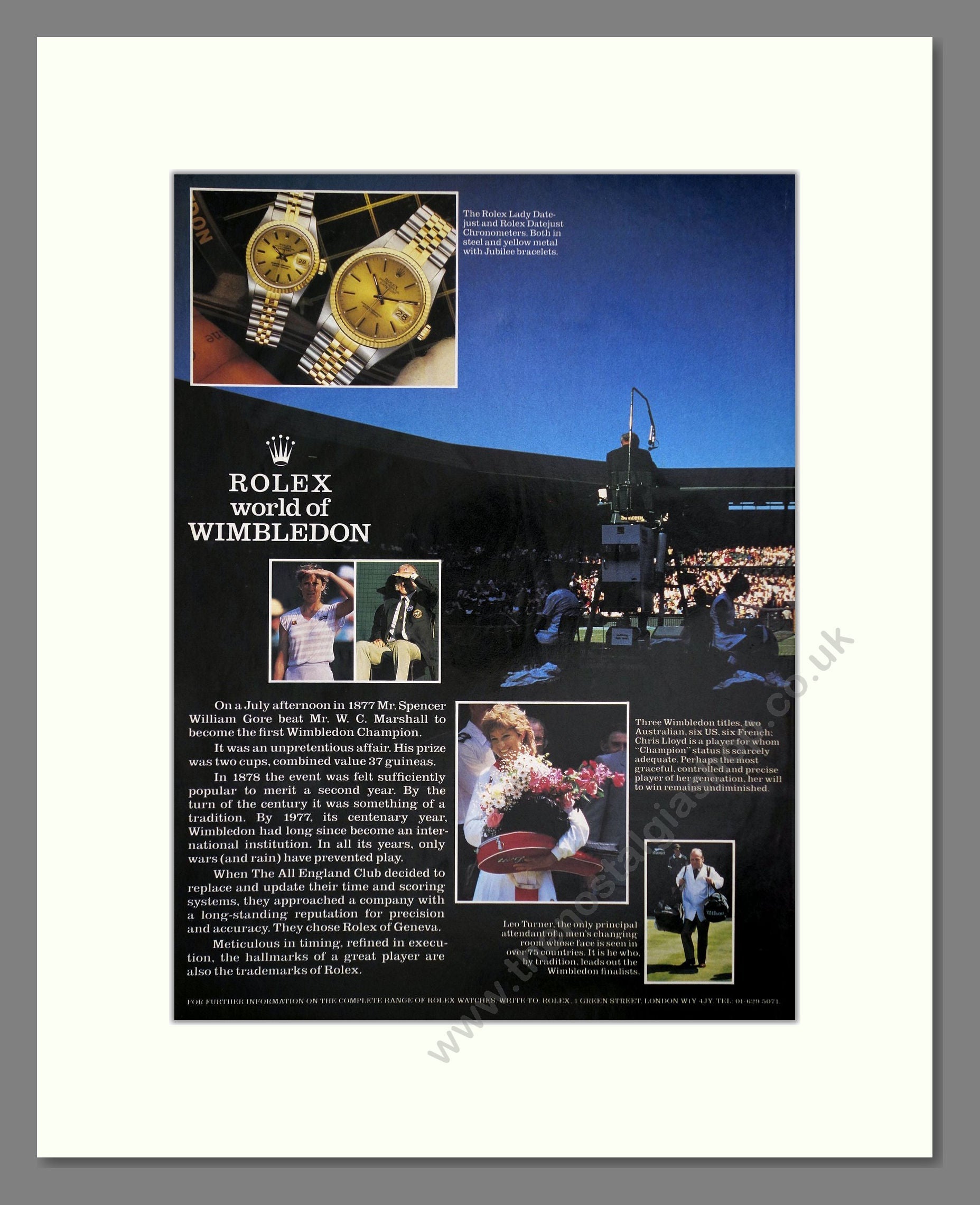 Rolex - Datejust (Double Advert). Vintage Advert 1986 (ref AD64258 ...