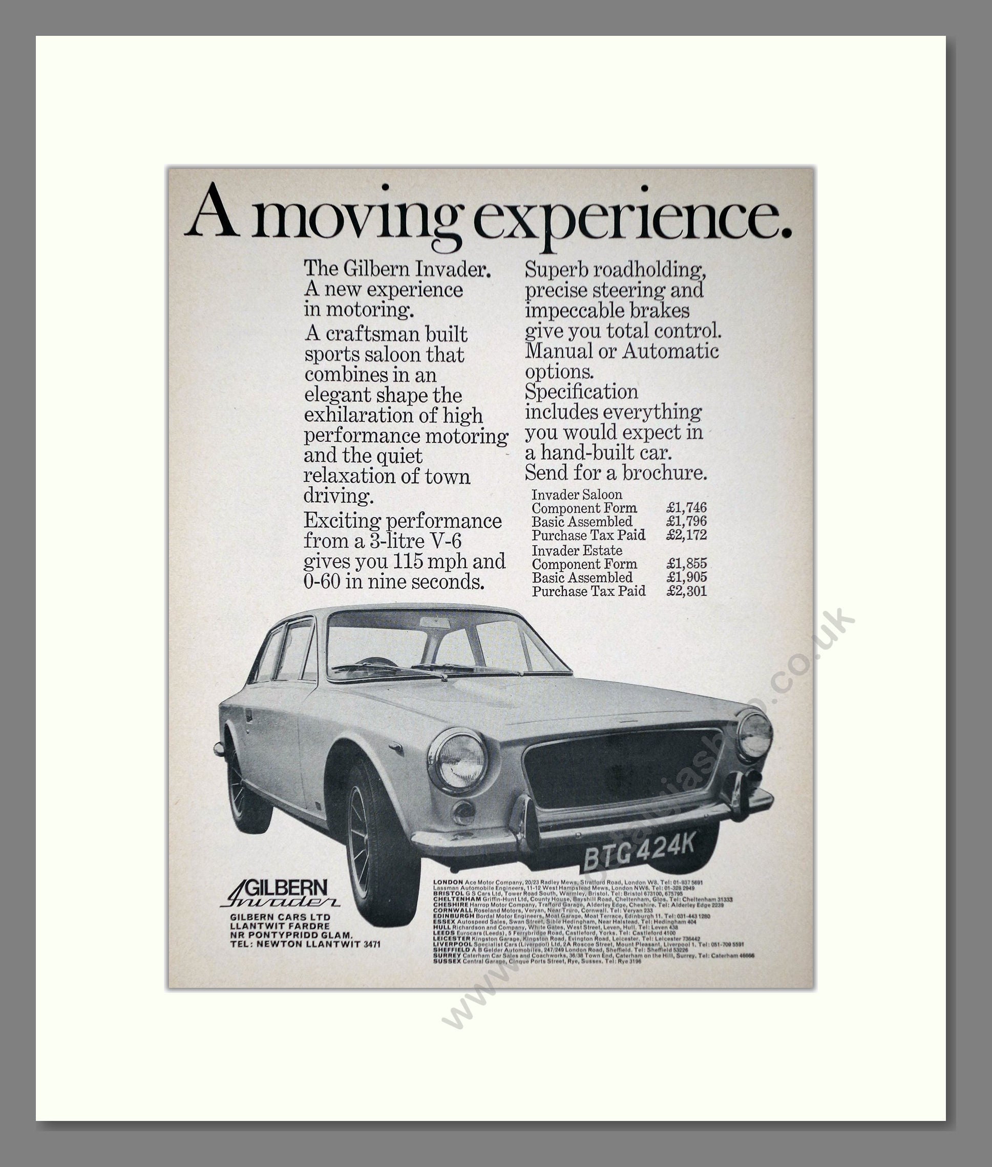 Gilbern - Invader. Vintage Advert 1972 (ref AD64407) – The Nostalgia Shop