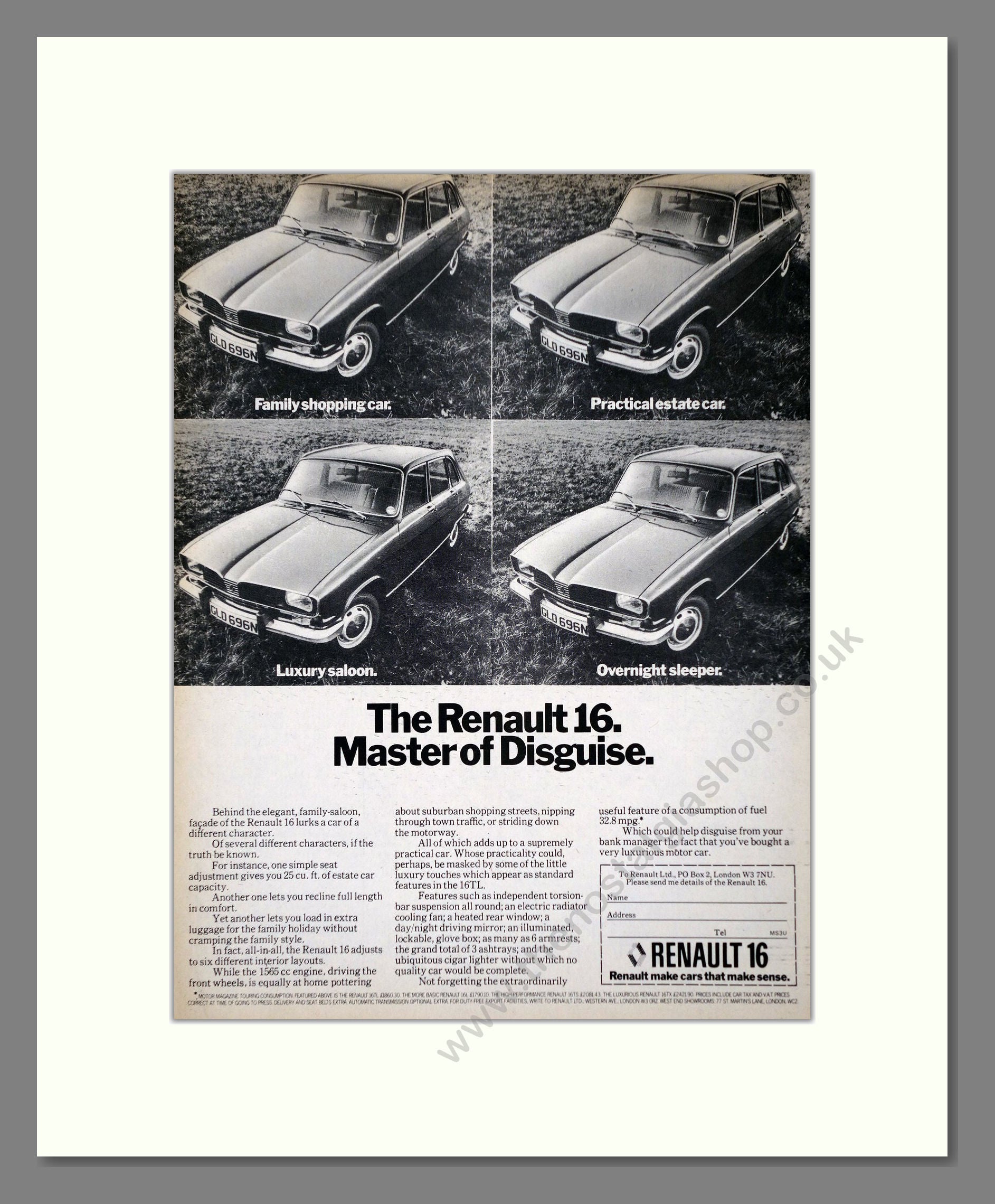 Renault - 16. Vintage Advert 1975 (ref AD64544) – The Nostalgia Shop