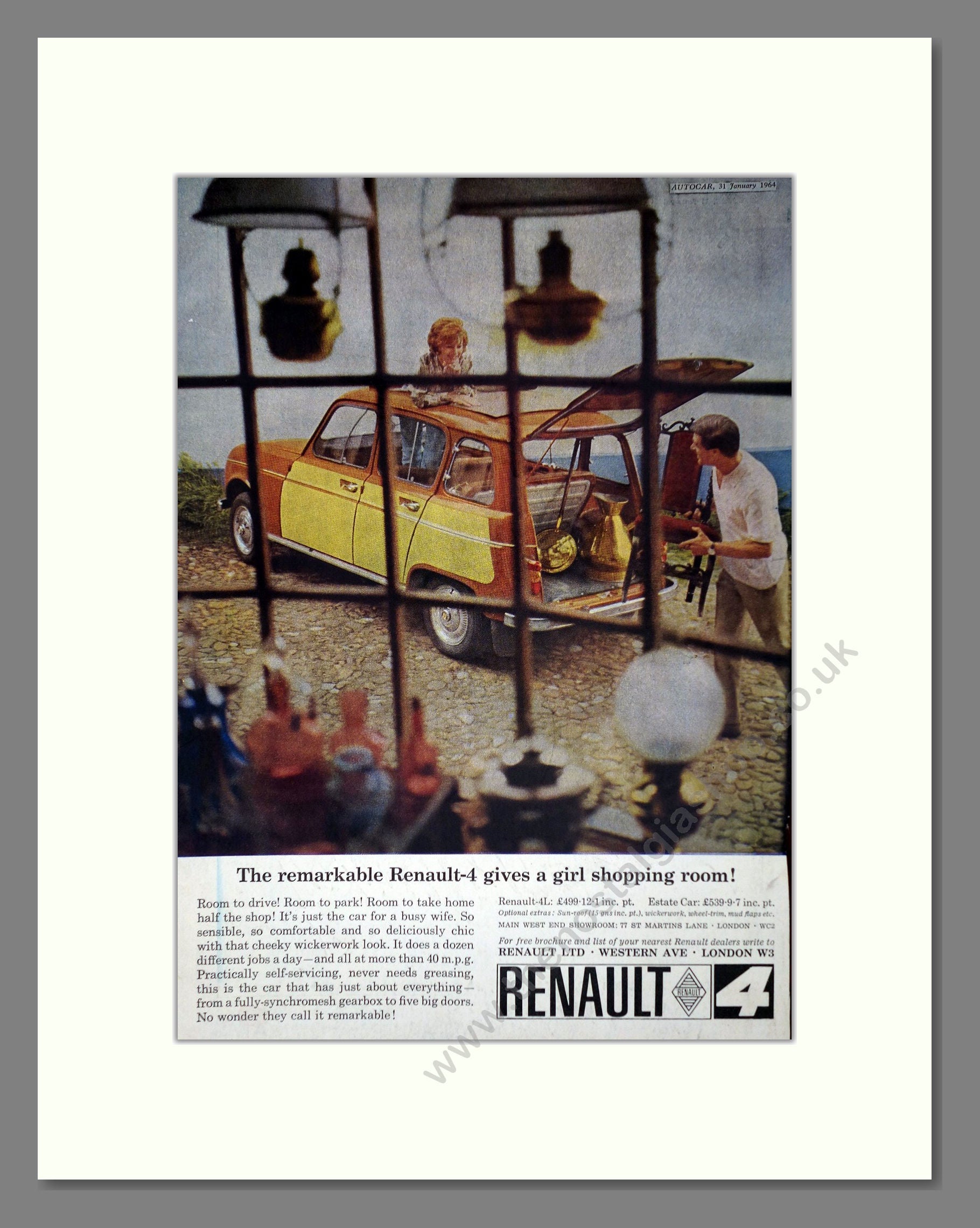 Renault - 4. Vintage Advert 1964 (ref AD64549) – The Nostalgia Shop