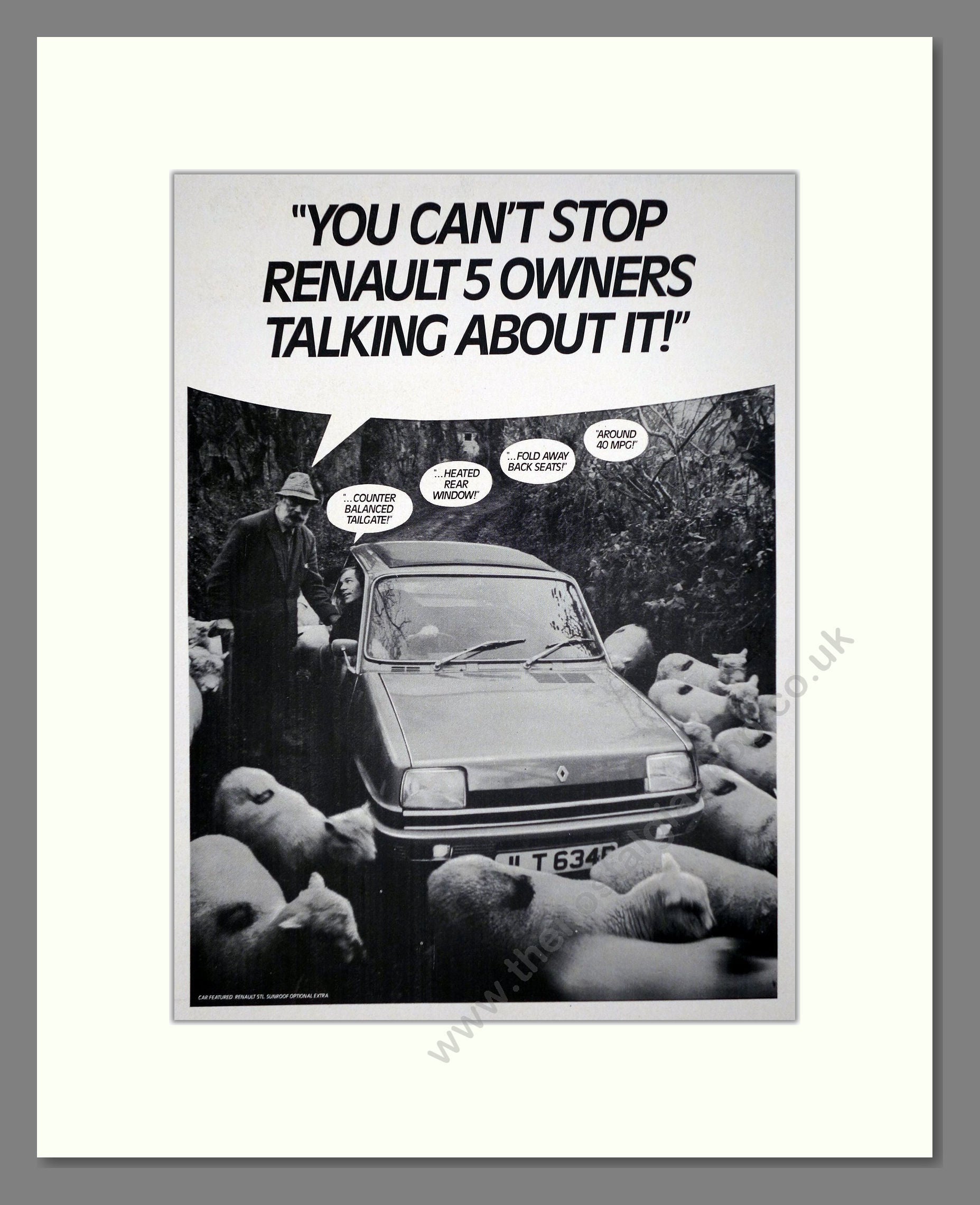 Renault - 5. Vintage Advert 1976 (ref AD64557) – The Nostalgia Shop