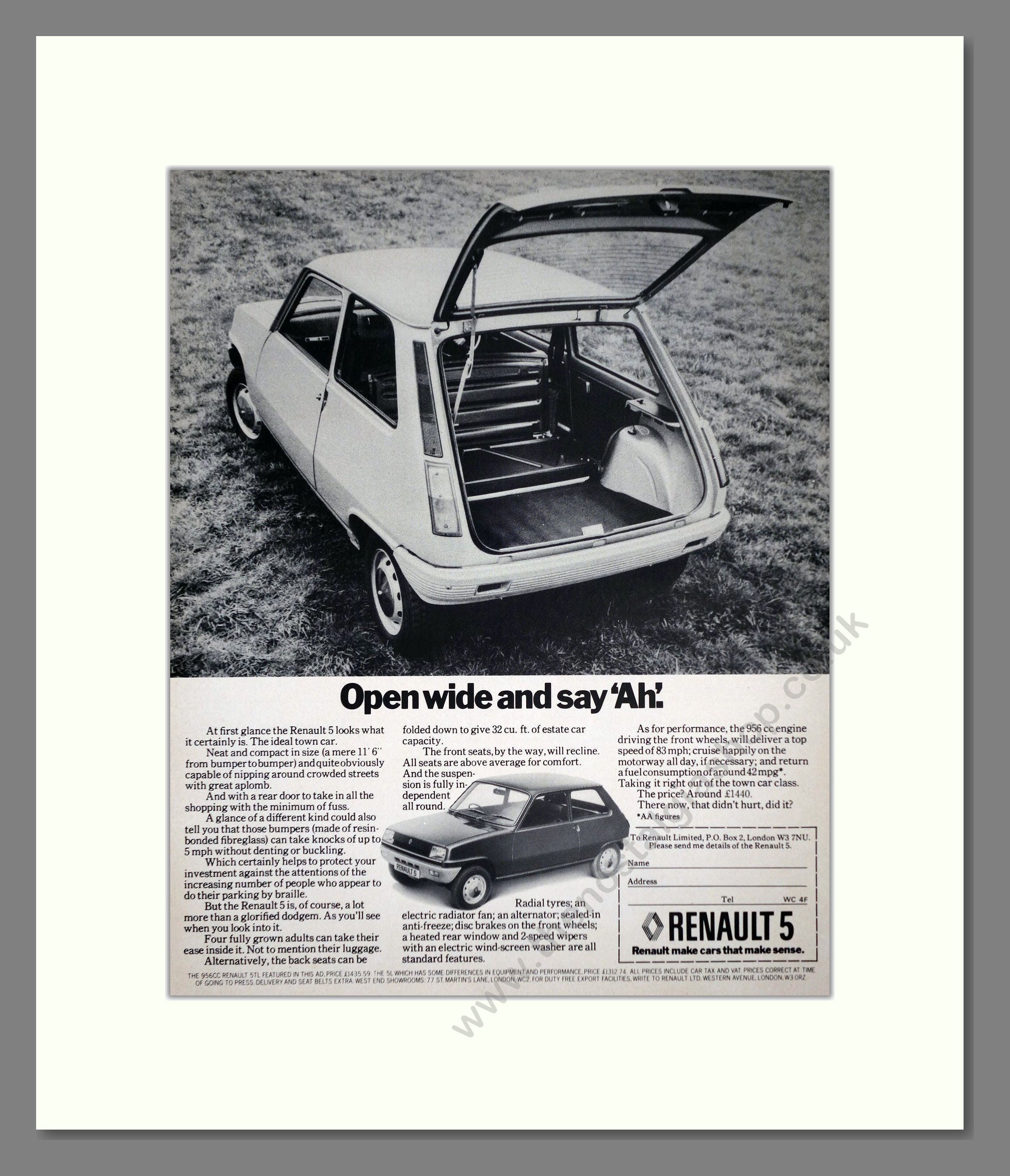 Renault - 5. Vintage Advert 1975 (ref AD64558) – The Nostalgia Shop