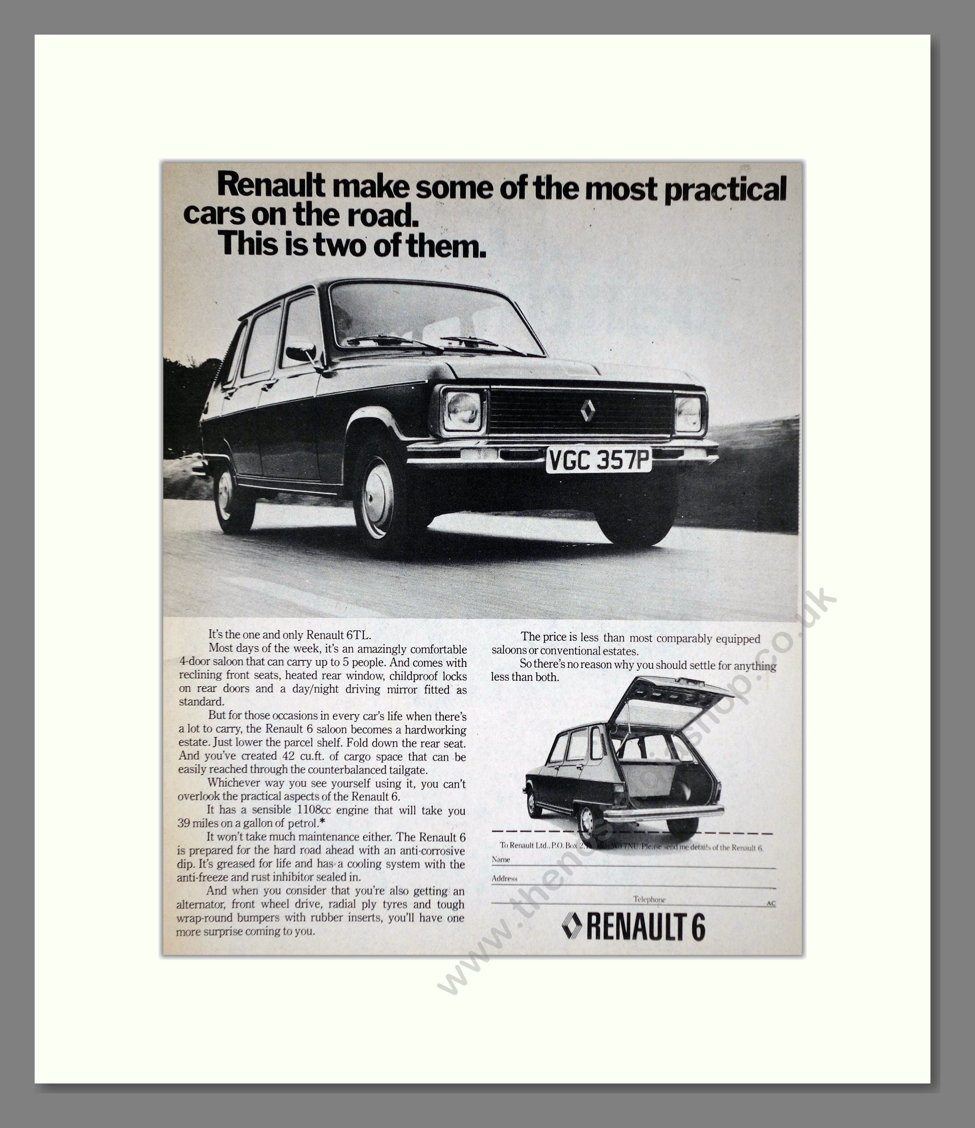 Renault - 6. Vintage Advert 1976 (ref AD64565) – The Nostalgia Shop
