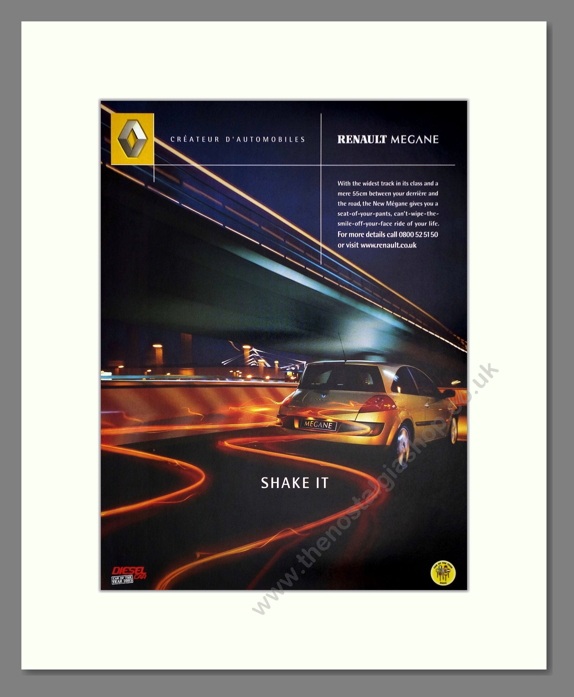 Renault - Megane. Vintage Advert 2003 (ref AD64626) – The Nostalgia Shop