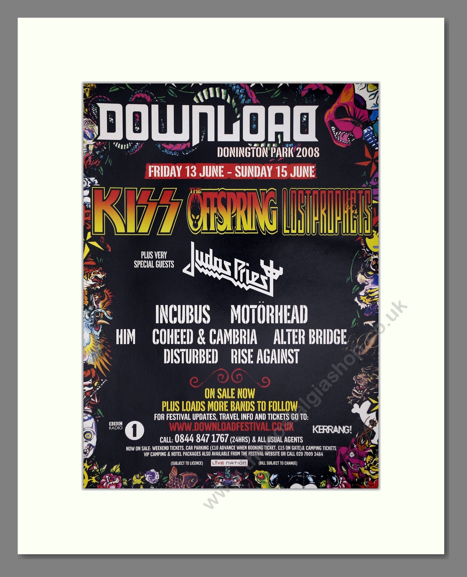 Download Festival - Line Up. Vintage Advert 2008 (ref AD64968) – The ...