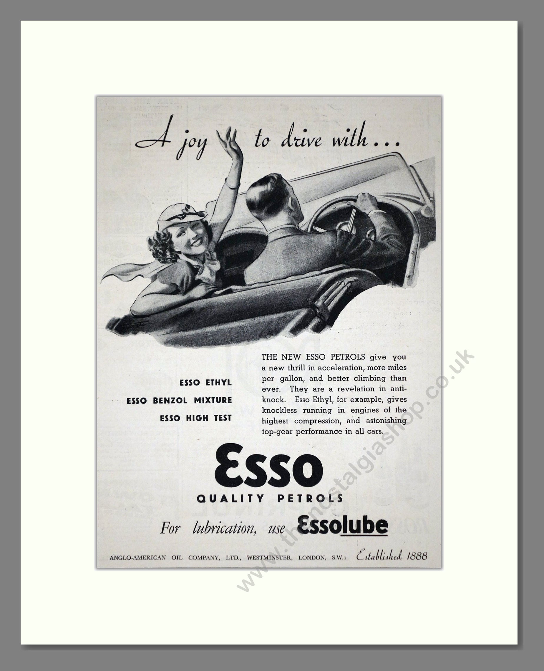 Esso - Essolube Motor Oil. Vintage Advert 1935 (ref AD65636) – The ...