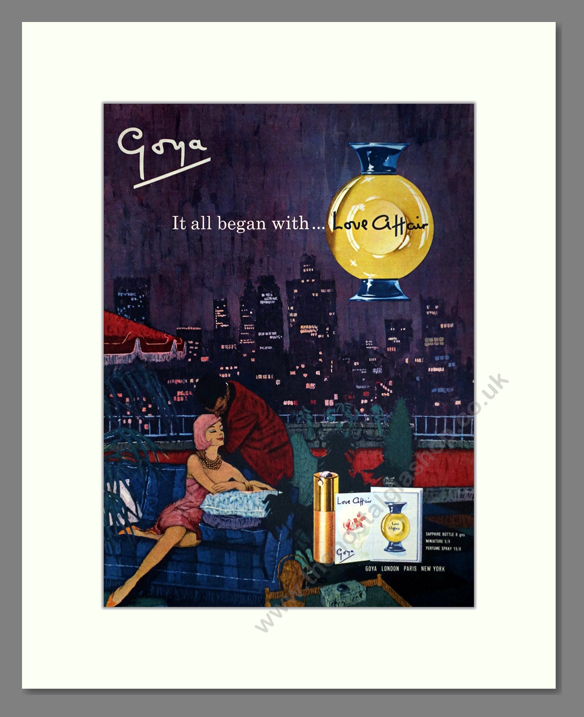 Goya - Love Affair. Vintage Advert 1961 (ref AD65997) – The Nostalgia Shop