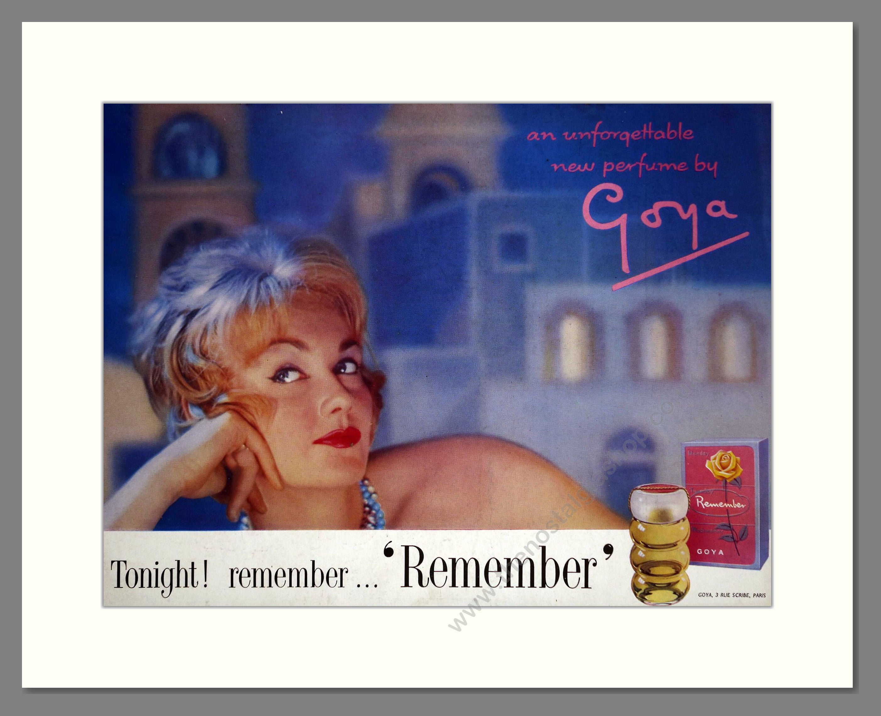 Goya - Remember. Vintage Advert 1959 (ref AD66007) – The Nostalgia Shop