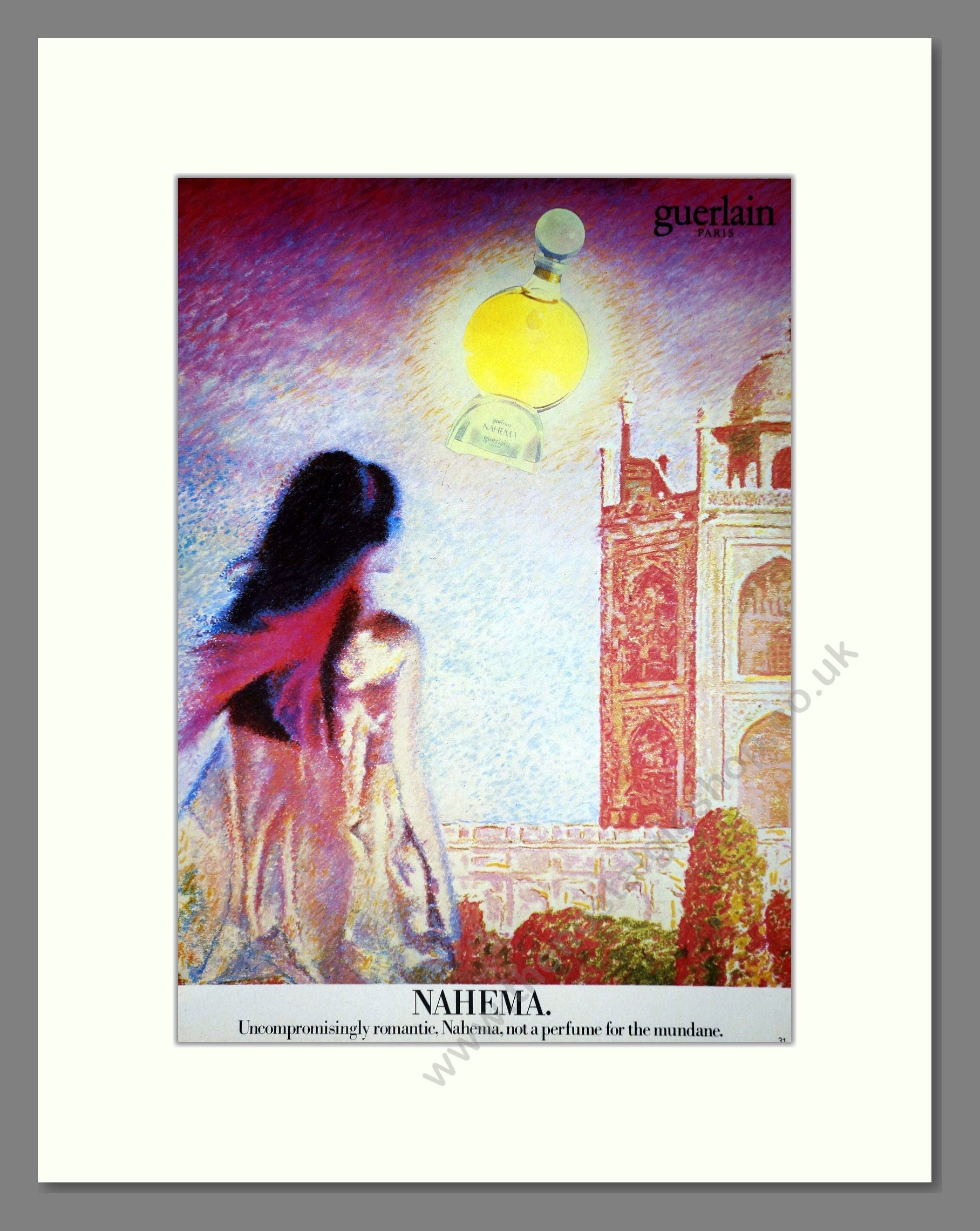 Guerlain - Nahema. Vintage Advert 1982 (ref AD66151) – The Nostalgia Shop