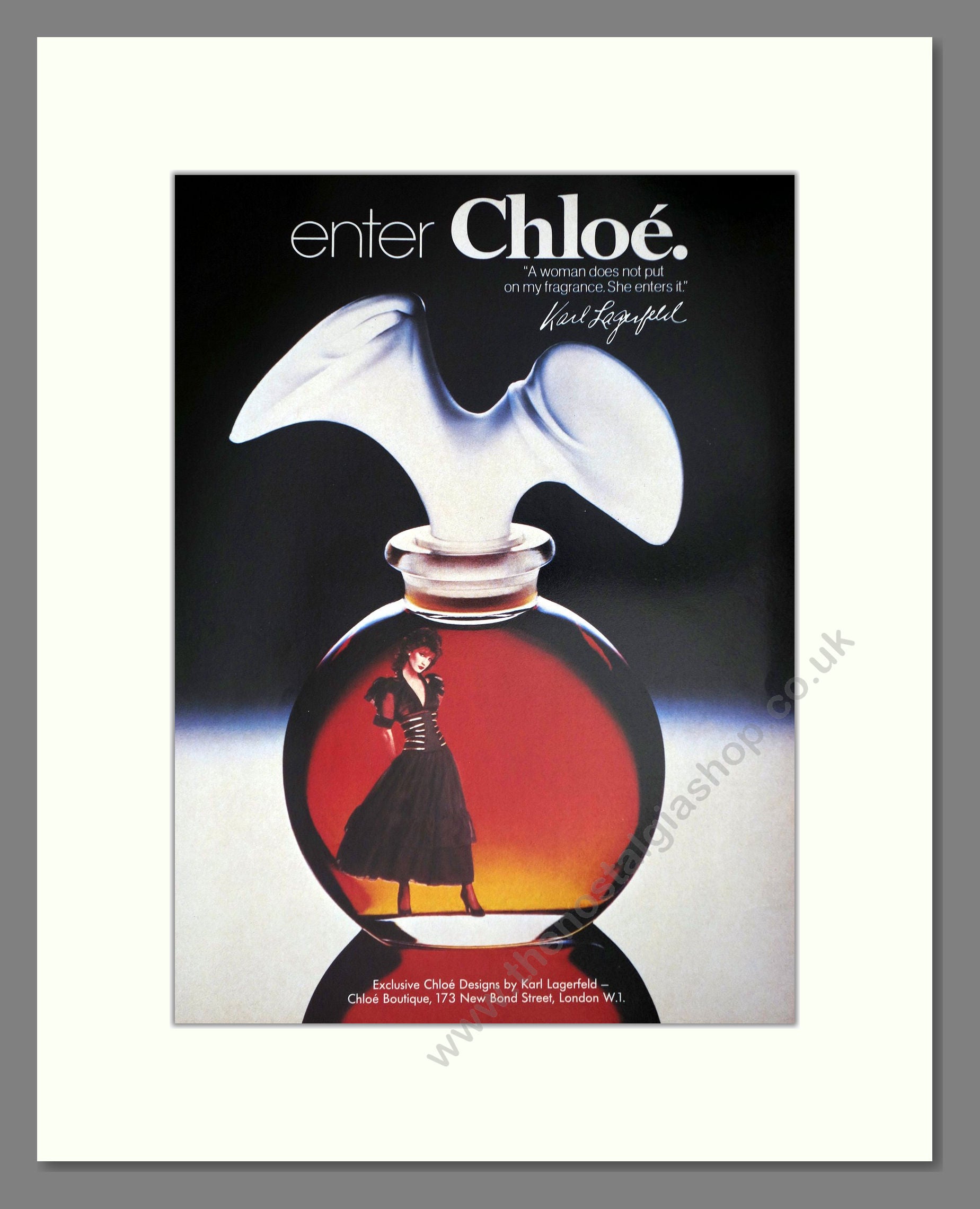 Lagerfeld - Chloe. Vintage Advert 1983 (ref AD66161) – The Nostalgia Shop