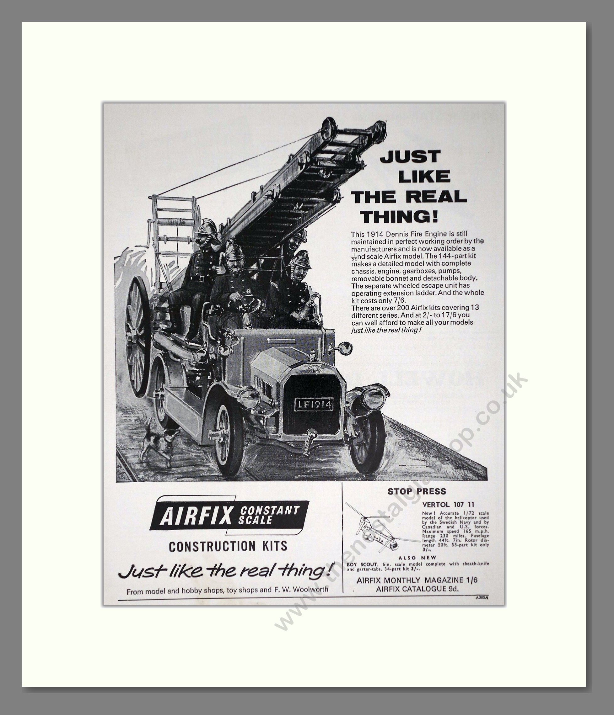 Airfix - Dennis Fire Engine. Vintage Advert 1965 (ref AD65868) – The ...