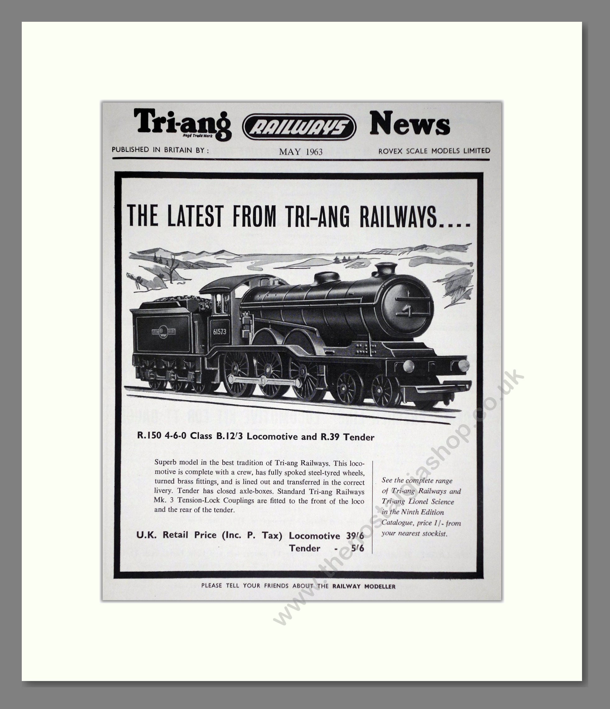 Tri-ang - Model Railways Latest News. Vintage Advert 1963 (ref AD65942 ...
