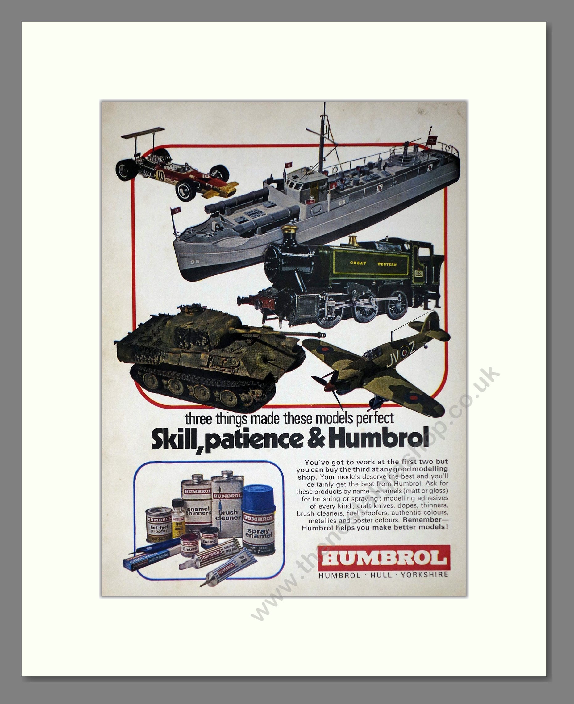 Humbrol - Skill And Patience. Vintage Advert 1971 (ref AD65950) – The ...