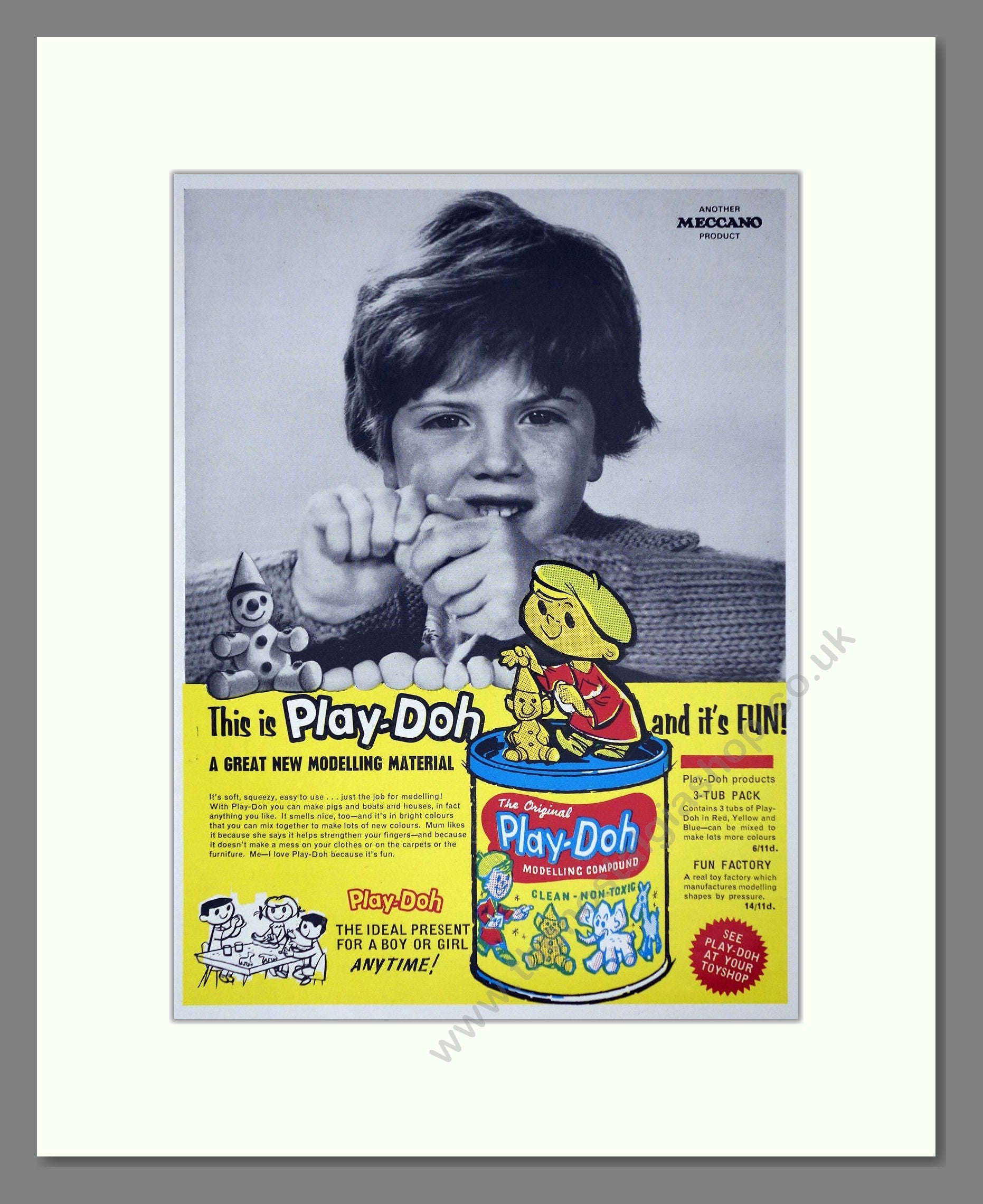 Play-Doh - A Great New Modelling Material. Vintage Advert 1964 (ref AD ...