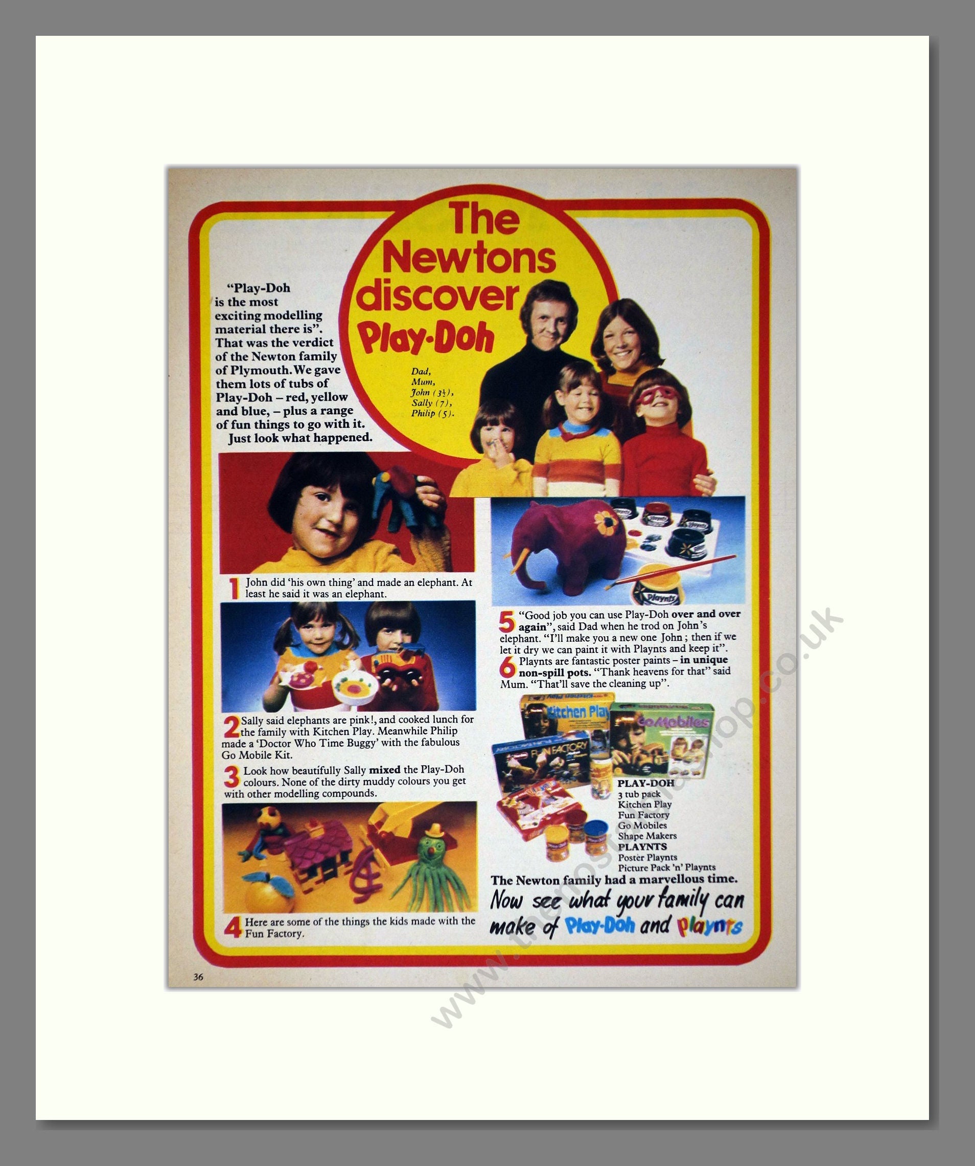 Play-Doh - The Newtons Discover Play-Doh. Vintage Advert 1974 (ref AD6 ...