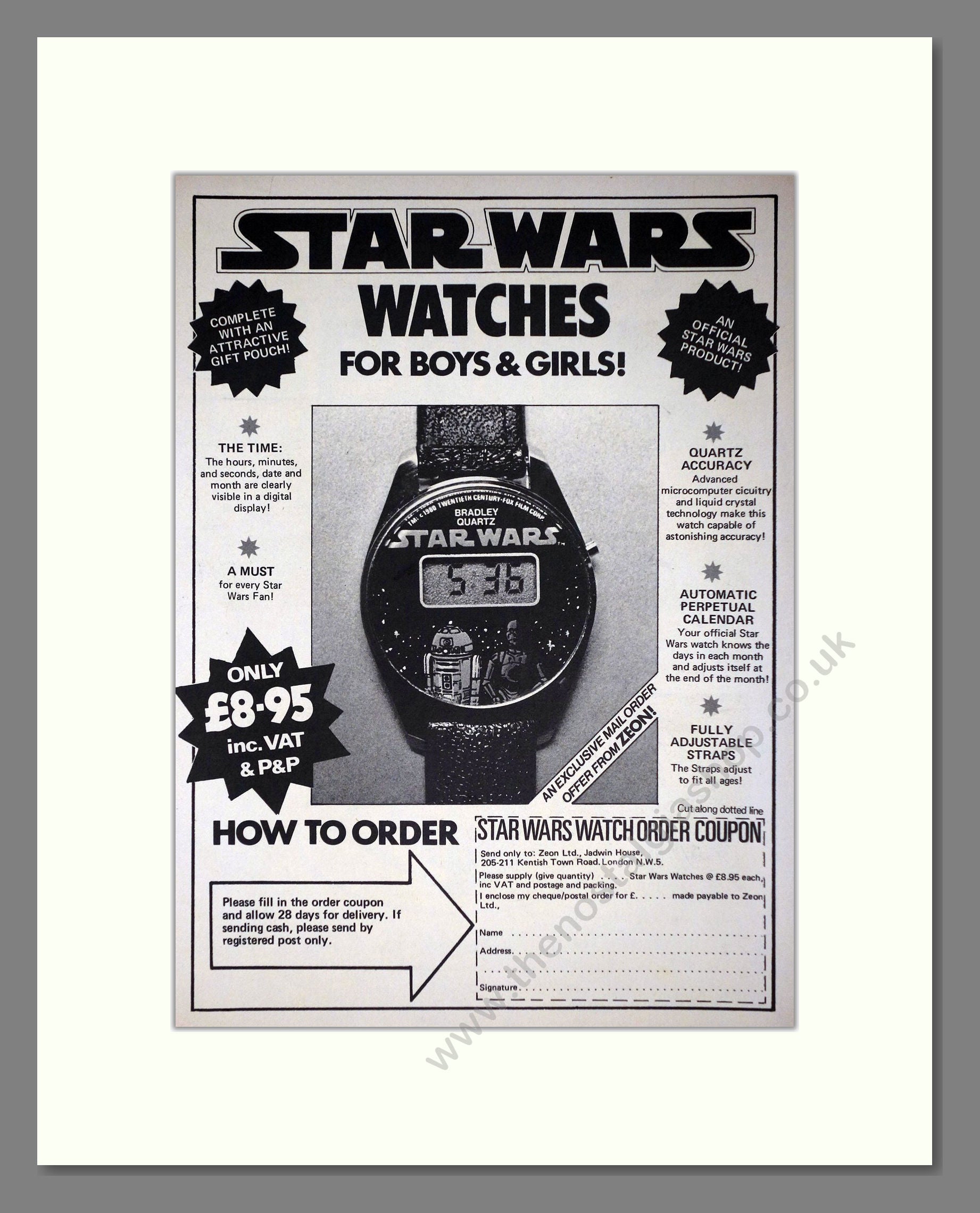 Star Wars - Watches. Vintage Advert 1979 (ref AD65992) – The Nostalgia Shop