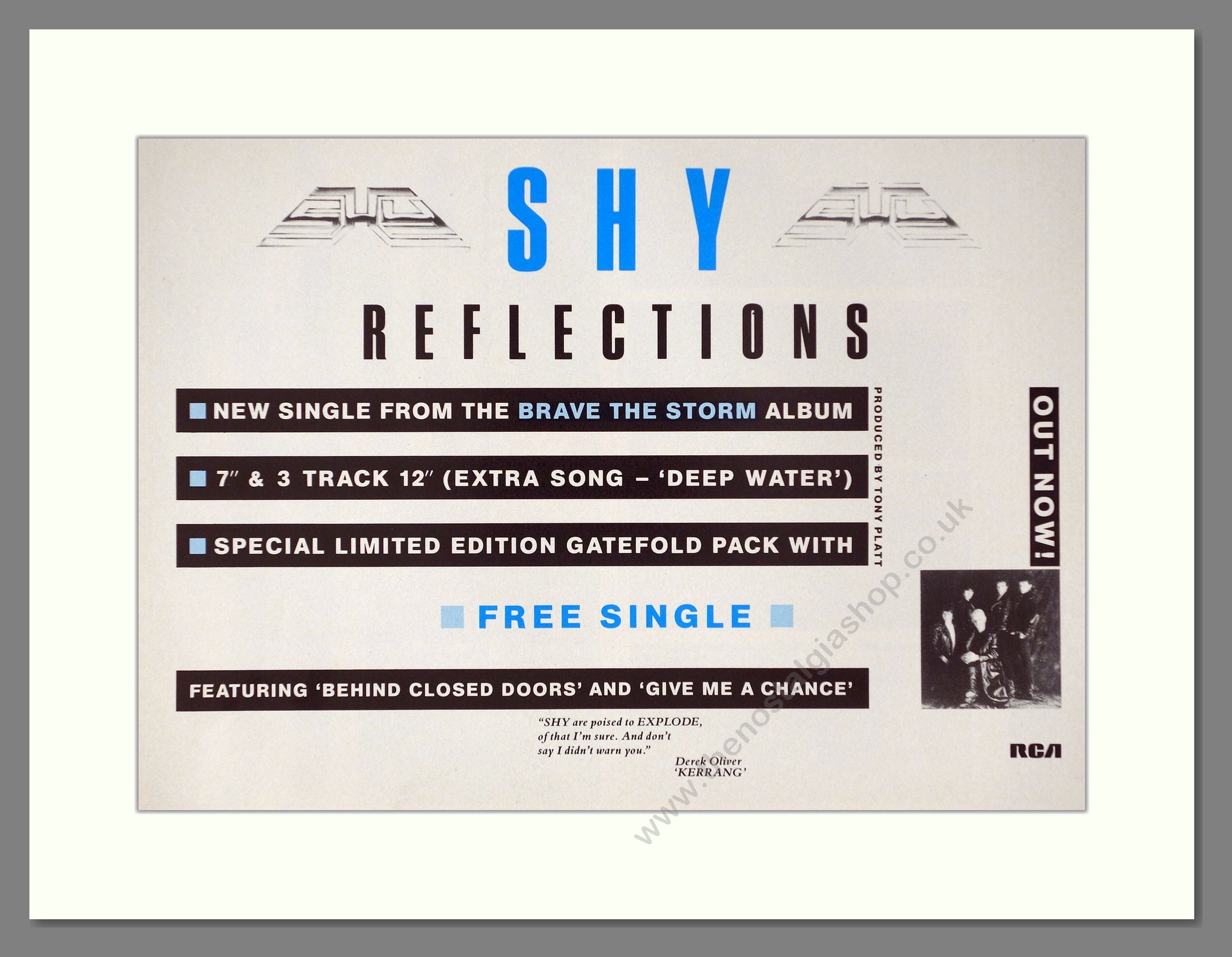 Shy - Reflections. Vintage Advert 1985 (ref AD66353) – The Nostalgia Shop