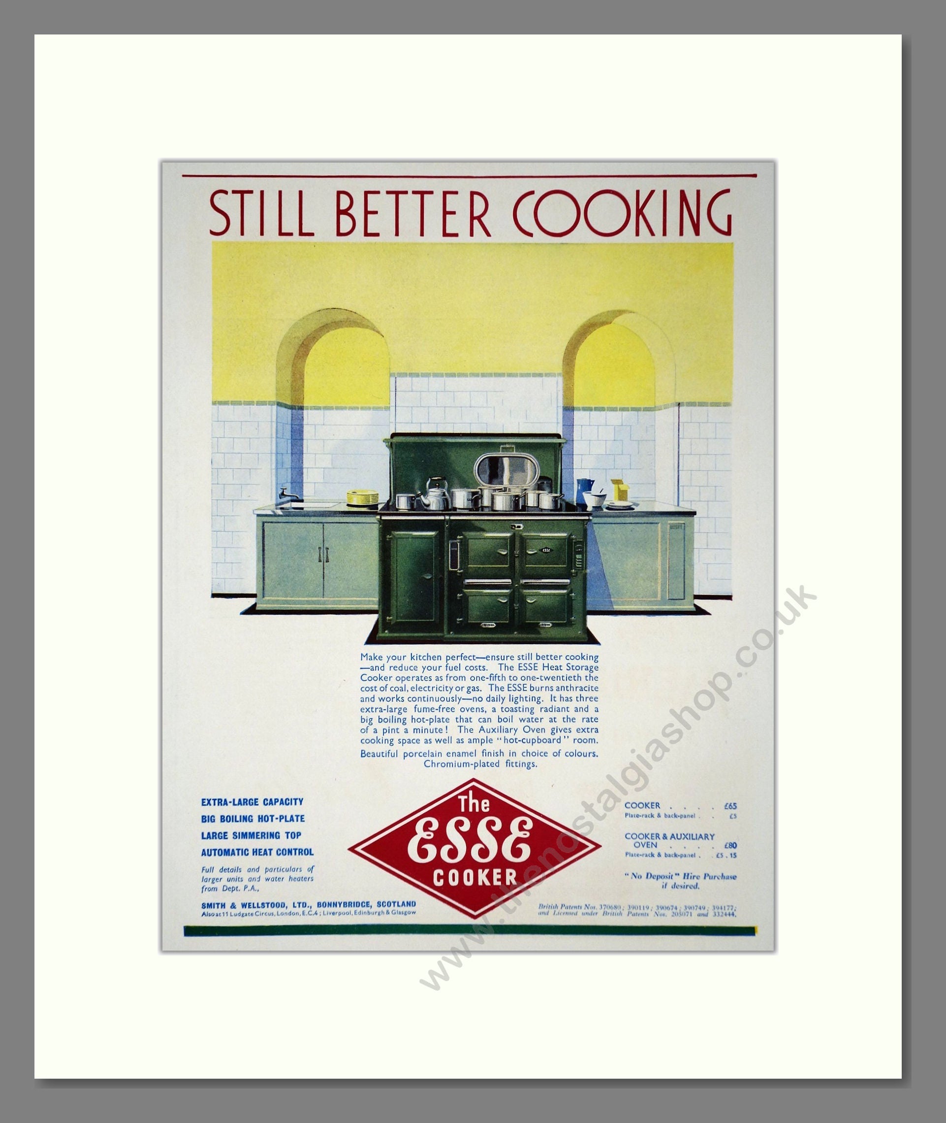Esse - Heat Storage Cooker. Vintage Advert 1934 (ref AD66608) – The ...