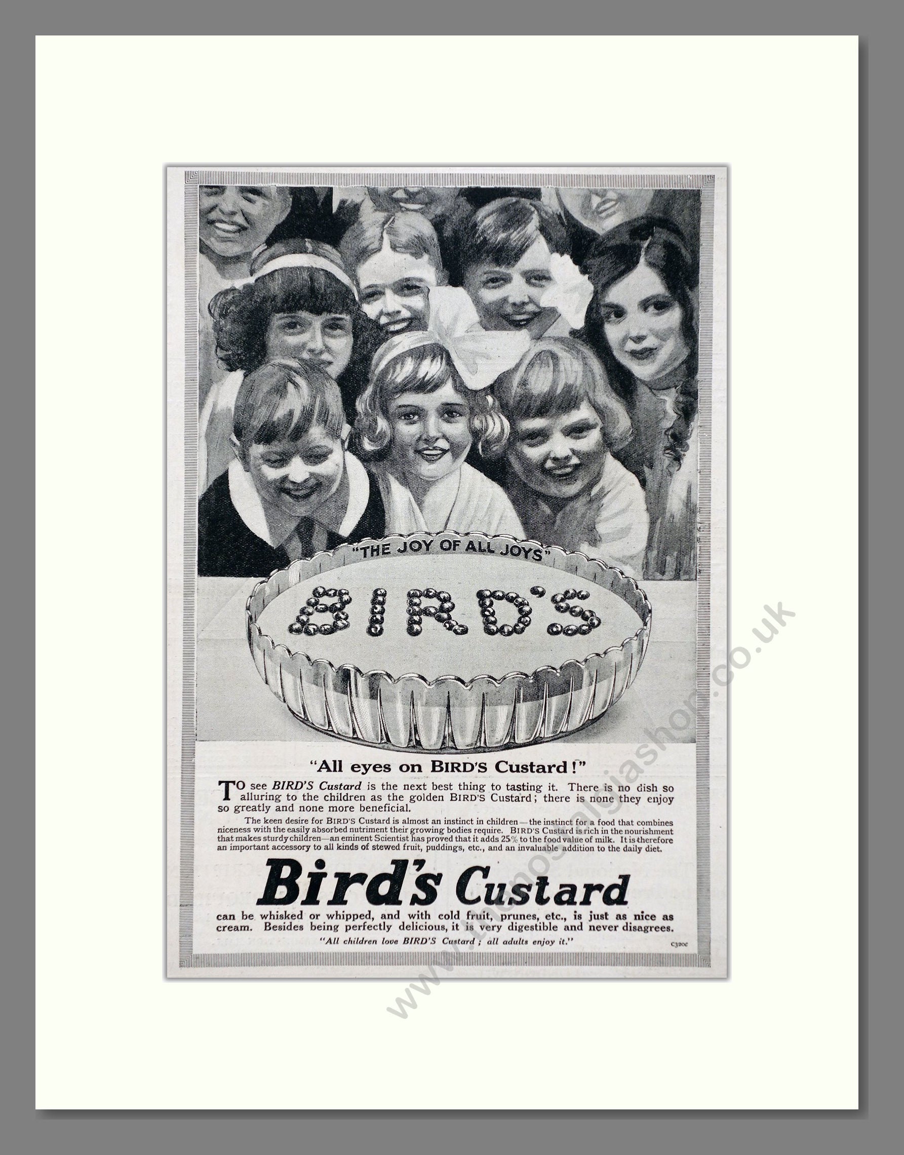 Bird's - Custard. Vintage Advert 1920 (ref AD66788) – The Nostalgia Shop